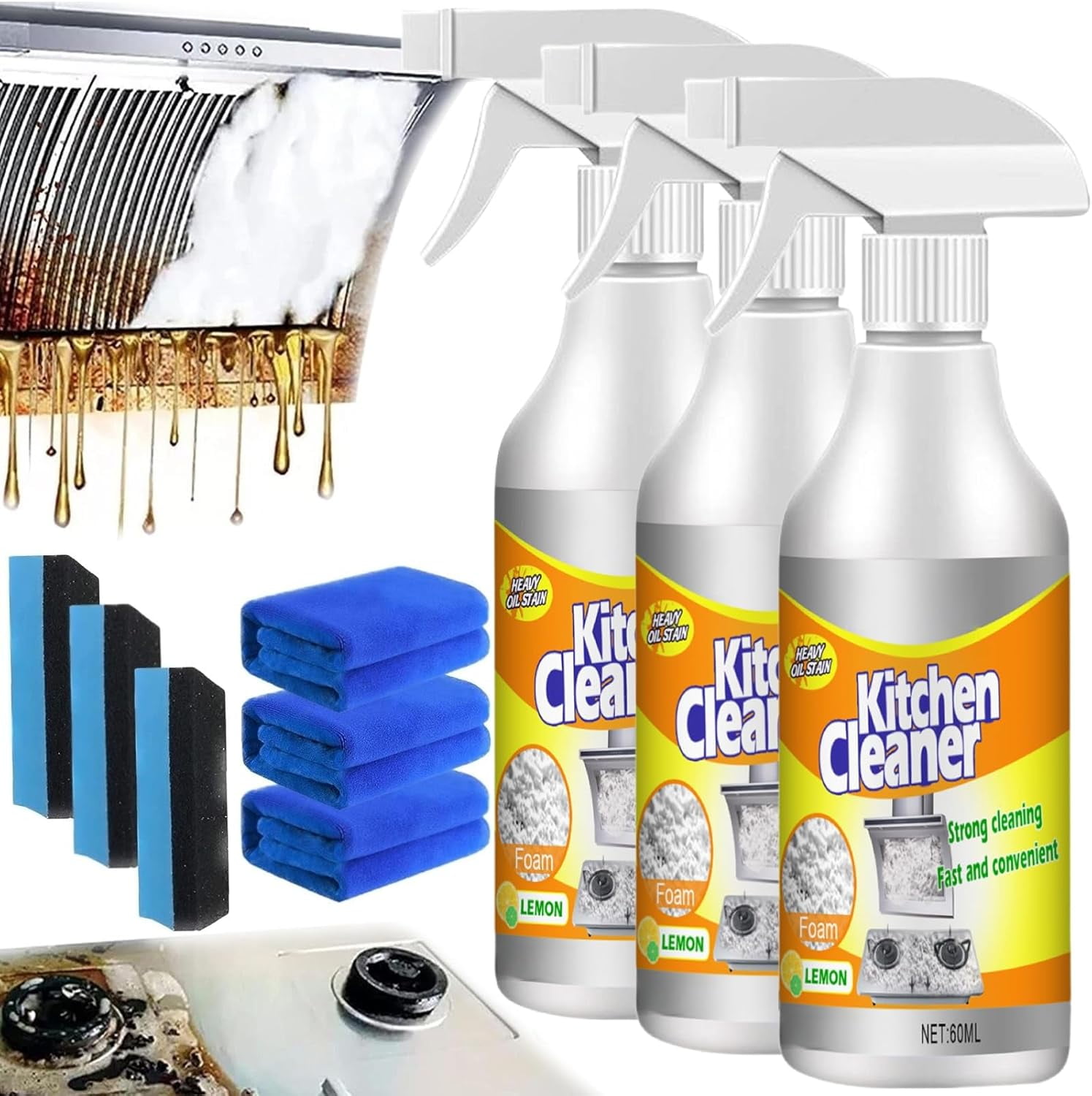 Sciasi Kitchen Foam Cleaner, Sciasi Foam Cleaner, Clean Up Kitchen Oil ...