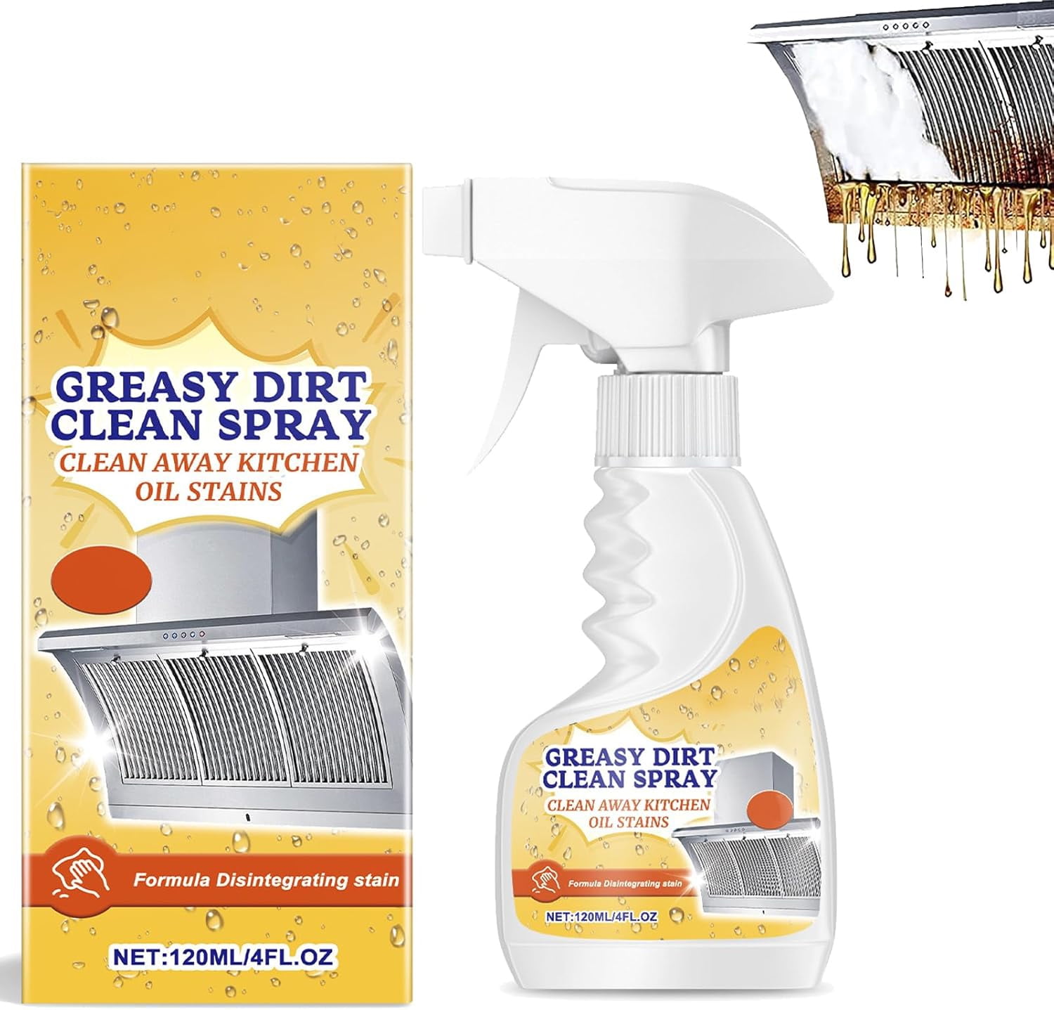 Sciasi Multifunctional Powerful Kitchen Foam Cleaner, 120ml/4fl.Oz Kitchen Degreasing Foam ...