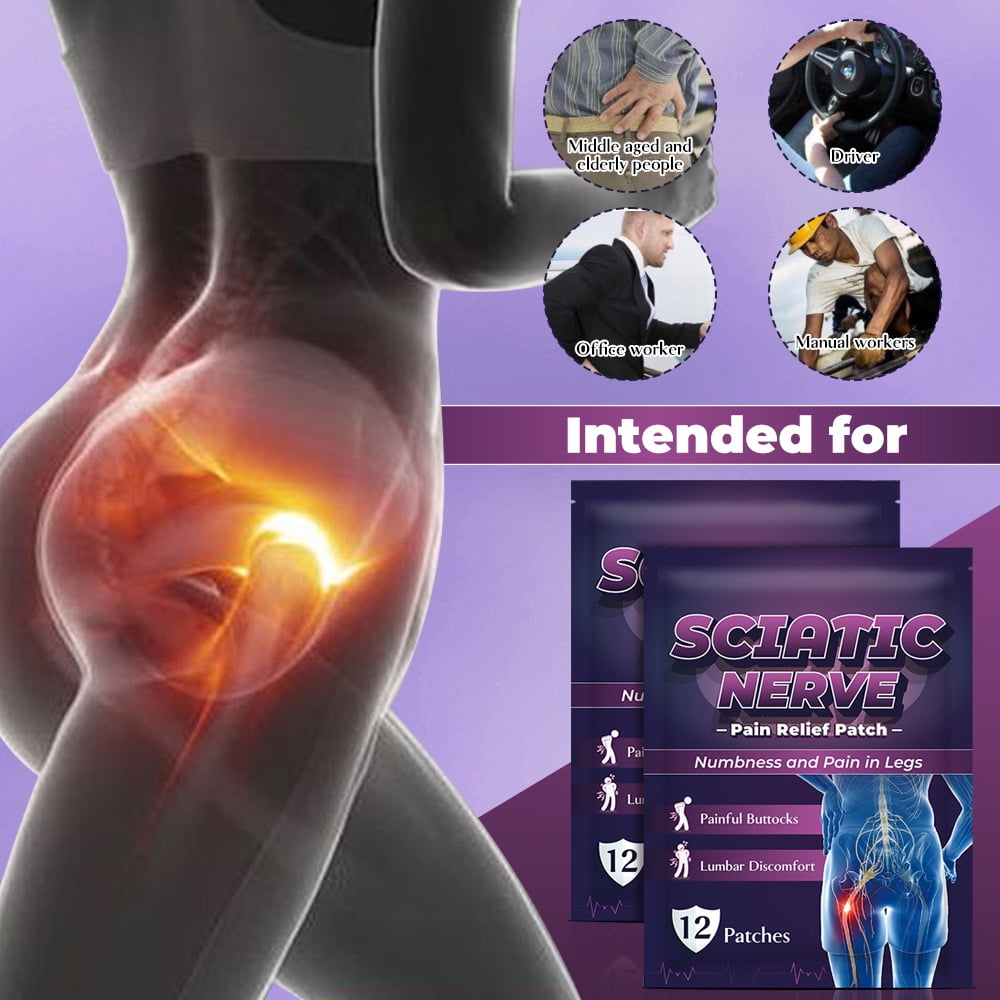 Sciatic Nerve Acupunture Sticker Pain Relieving Plaster 12 Stickers/Bag ...