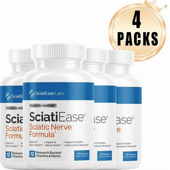 Sciatiease_Sciatic_Nerve_Health_Support - 480 Caps, 4 Bottles - Walmart.com