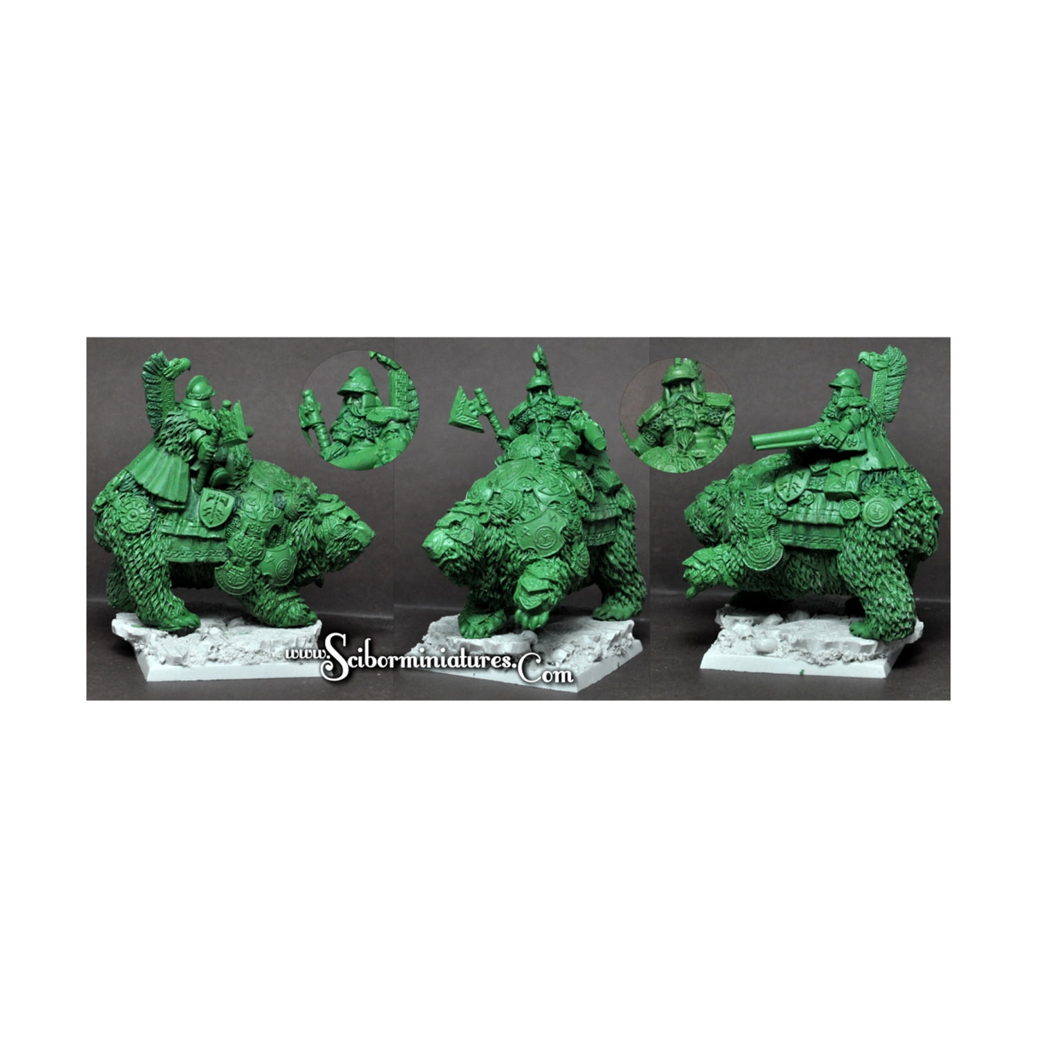 Scibor Monstrous Miniatures Dwarf Winged Hussar on War Bear #2 New ...