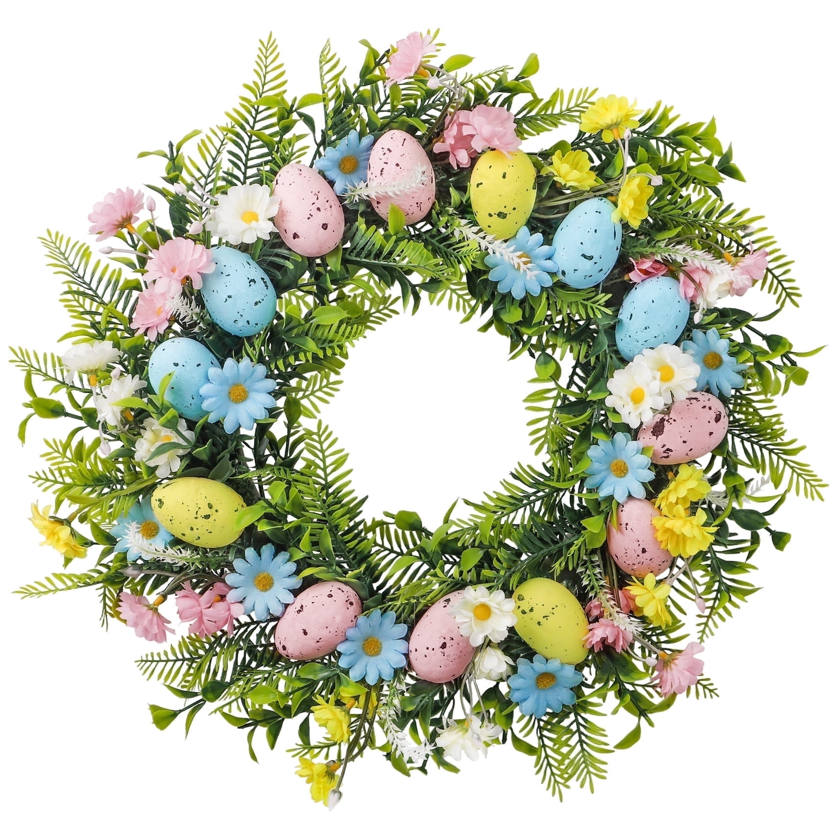 Scidweet 18" Easter Wreaths, Spring Artificial Easter Egg Wreaths ...