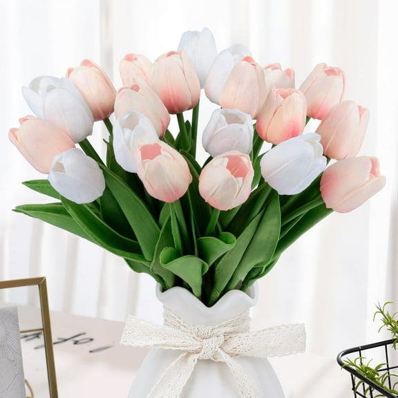 LKZQHMC 1 Pcs Artificial Flowers Fake Tulip, Colorful Tulip for Spring ...