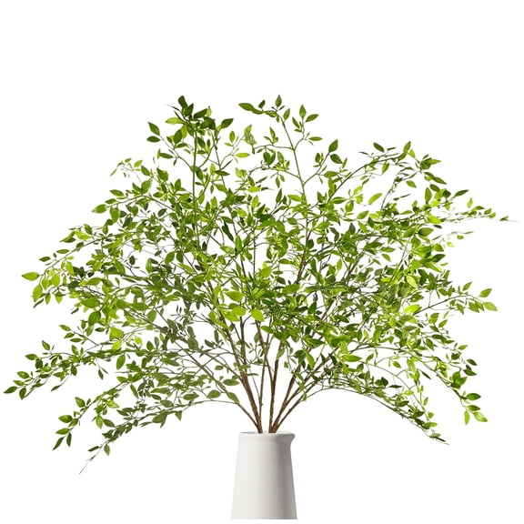 Artificial Green Branches Faux Leaf Stems for Home Decor Flower ...