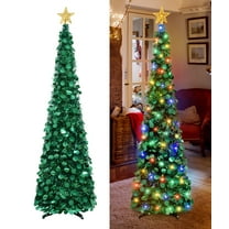 Bringstar 4FT Pop Up Christmas Tree with 60 LED Lights, Pre-lit Pull Up ...