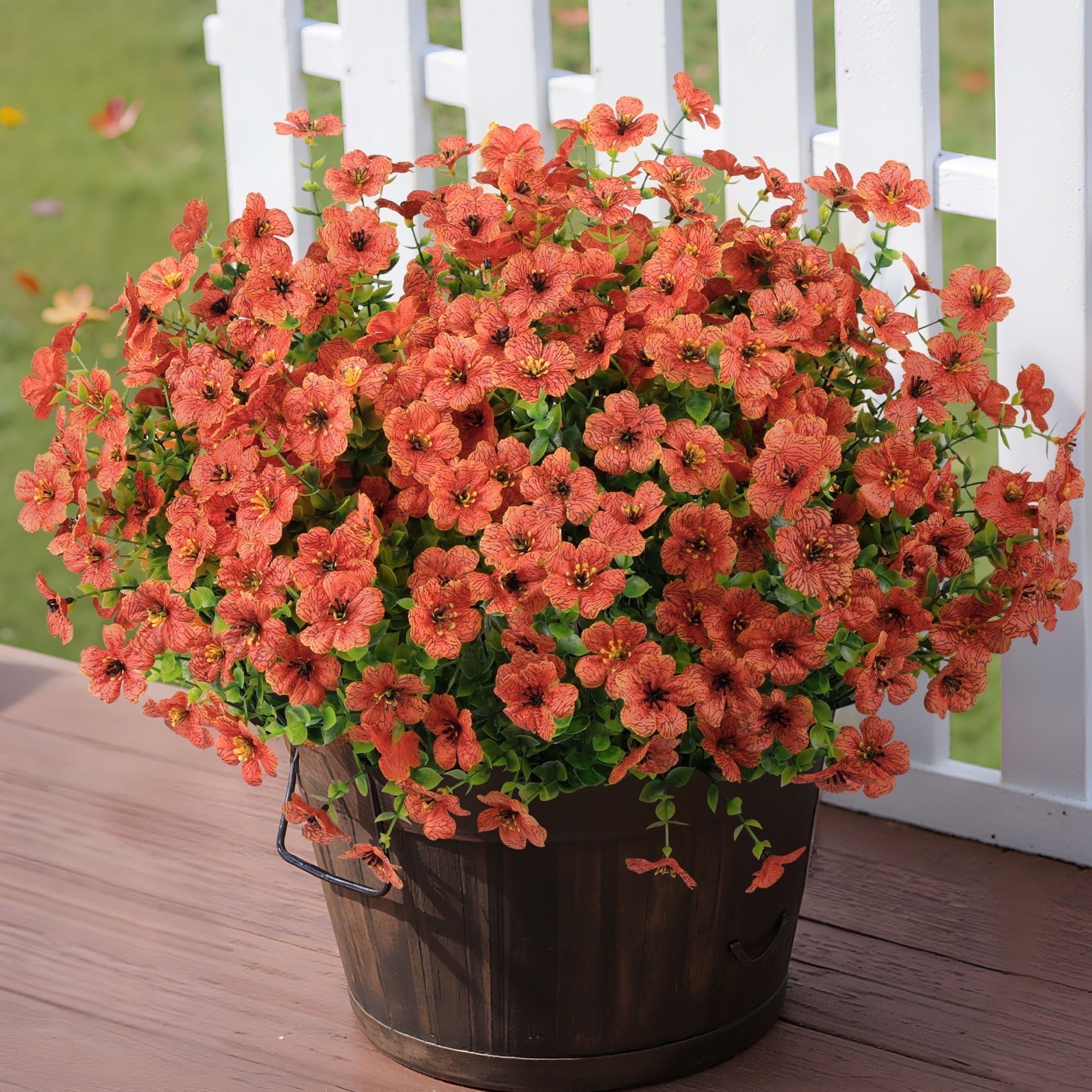 Scidweet 12 Bundles Fake Fall Flowers, Autumn Artificial Faux Flowers ...