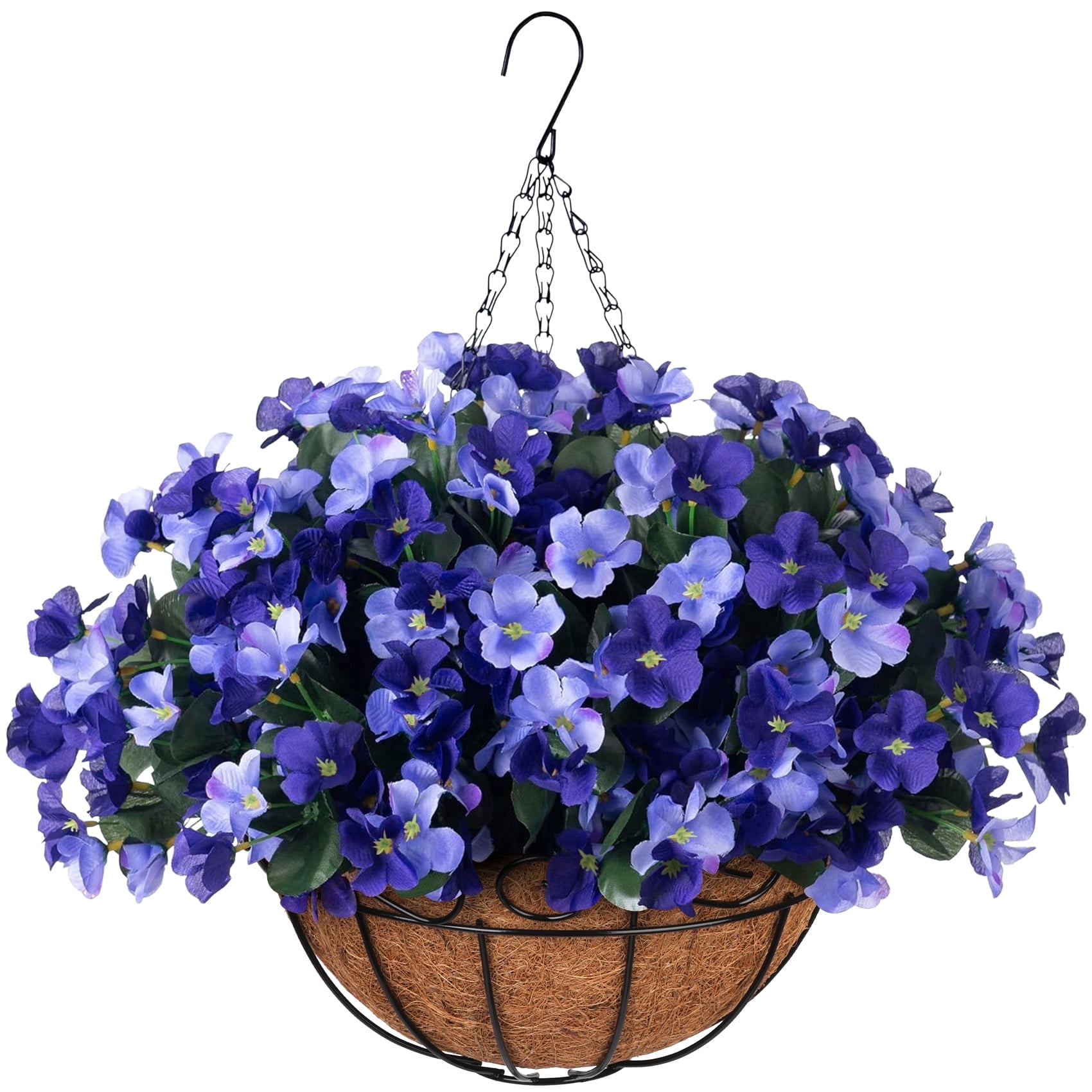 Scidweet Artificial Hanging Flowers Outdoors, 12 pcs Fake Plants Faux ...