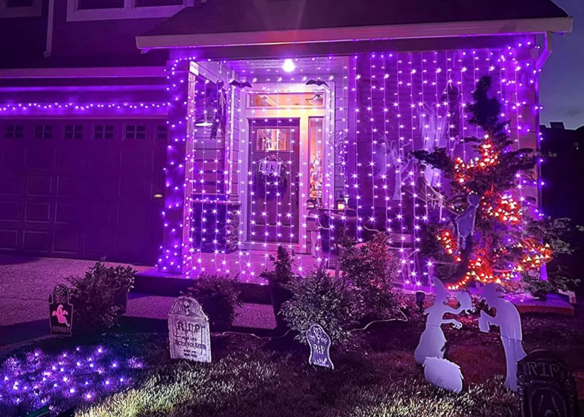 Scidweet Halloween String Lights, 304 LED Fairy Lights, 9.8 X 9.8 ft ...