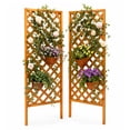ScienGarden 2-Pack Wooden Garden Trellis Panels, 72"H Fir Wood Trellis ...