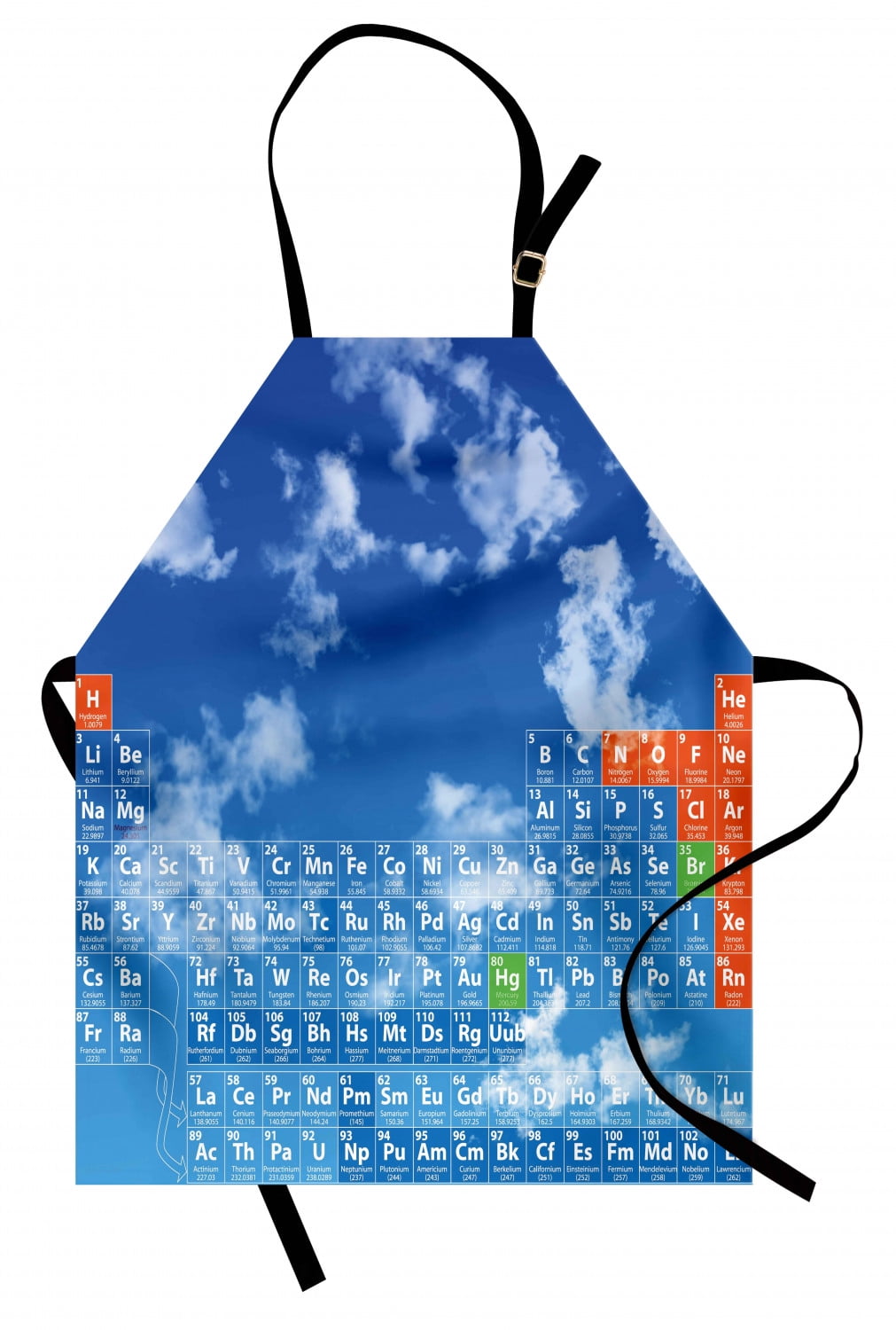 Science Apron Clear Open Sky with Clouds and Chemistry Table for Kids ...