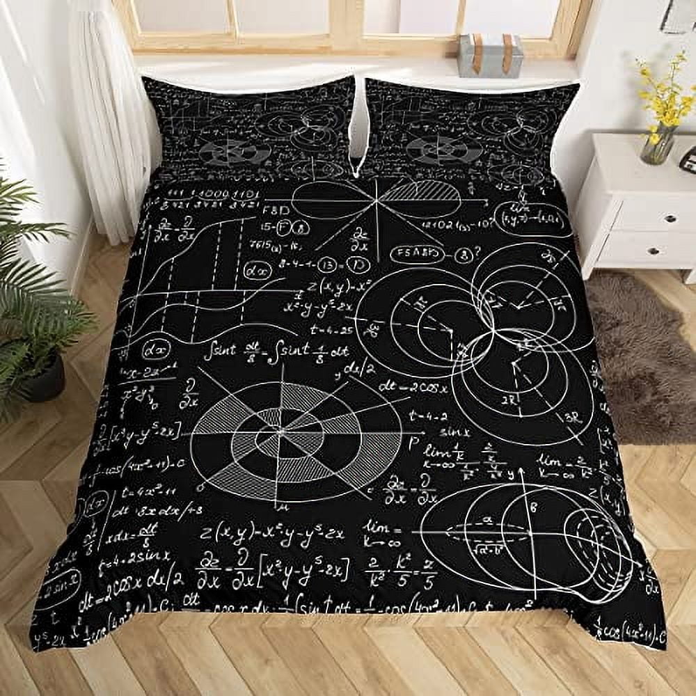 Science Bedding Set Hourglass Purple Galaxy Comforter Cover Physics ...