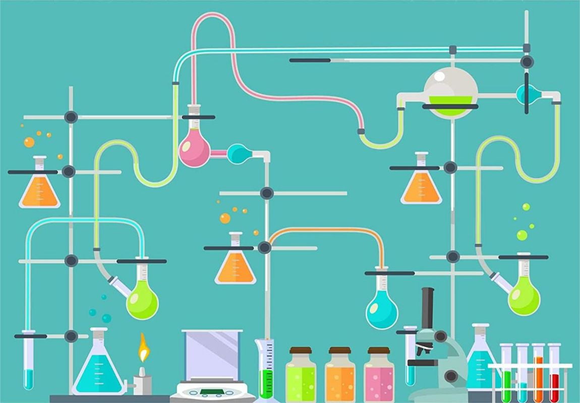 Science Birthday Backdrop Mad Party Decor Girl Boy Lab Supplies ...