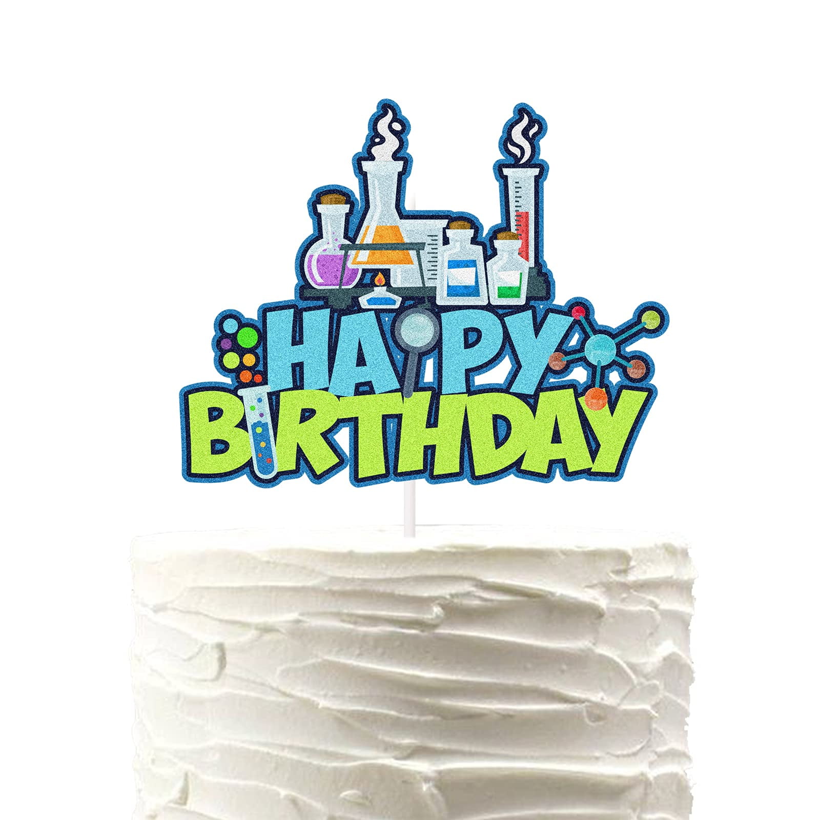 Science Cake Topper Mad Scientist Chemistry Theme KMC2Birthday Party ...