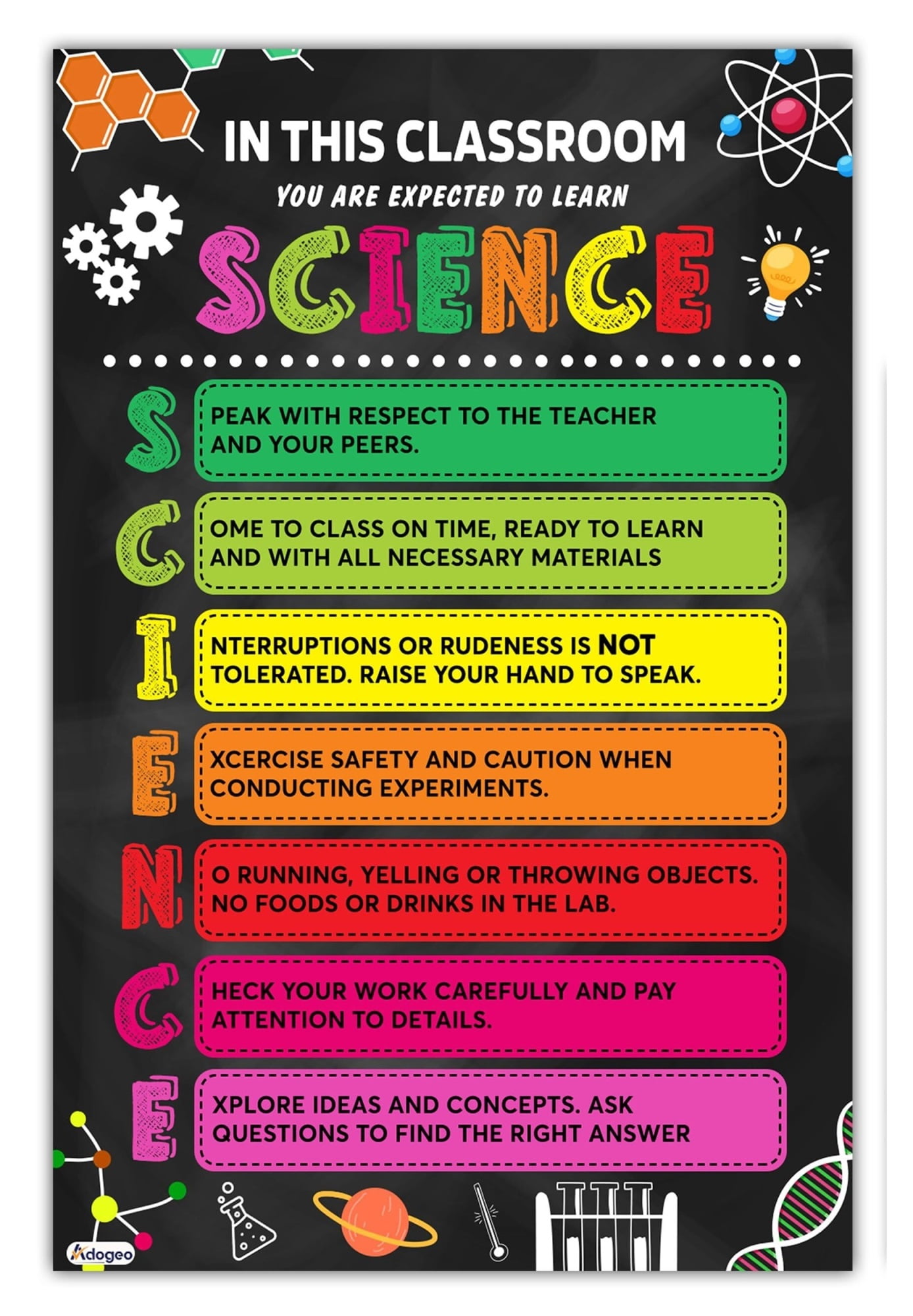 Science Classroom Rules Poster - in This Classroom Posters - Science ...