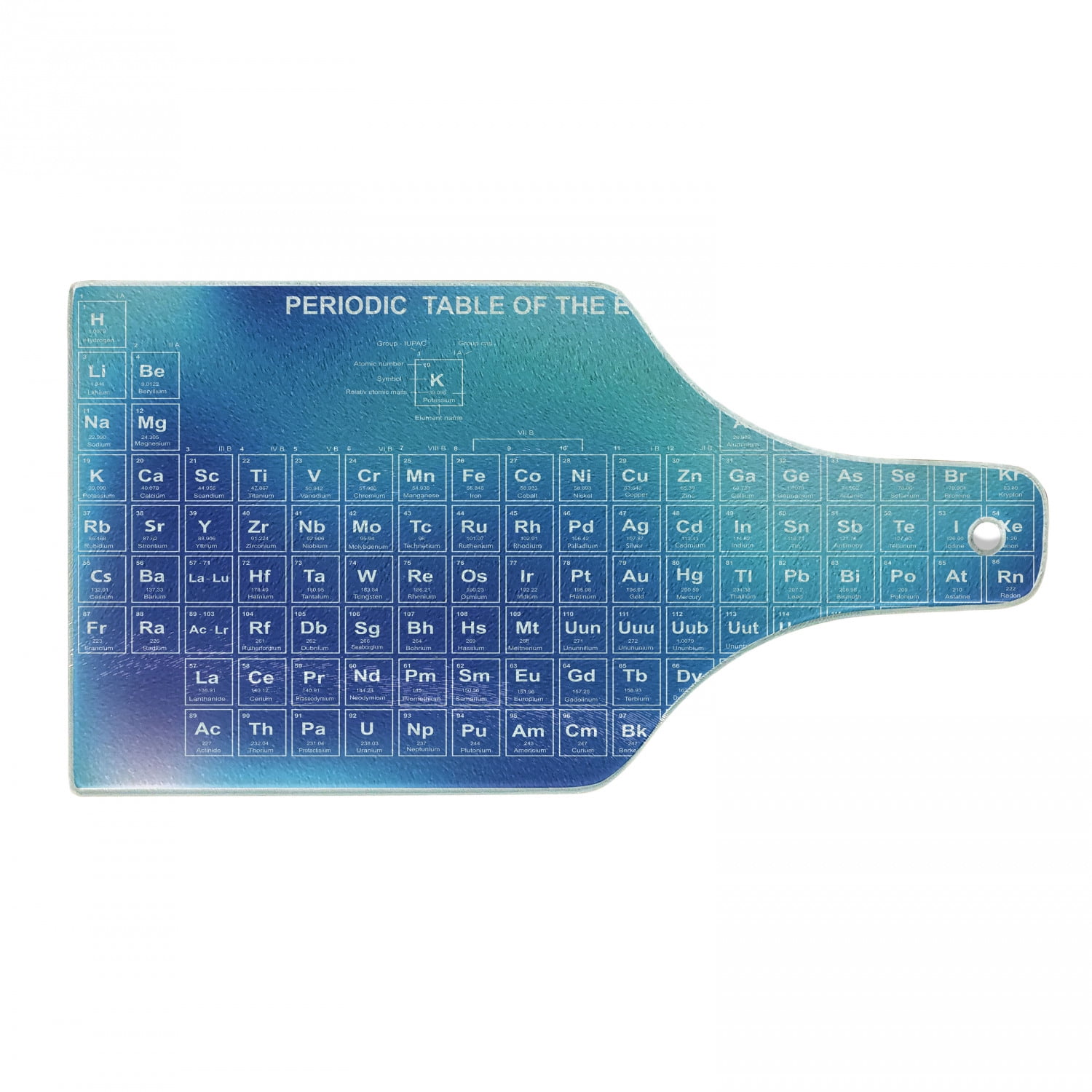 Science Cutting Board, Chemistry Element Table Modern Image Attentive ...