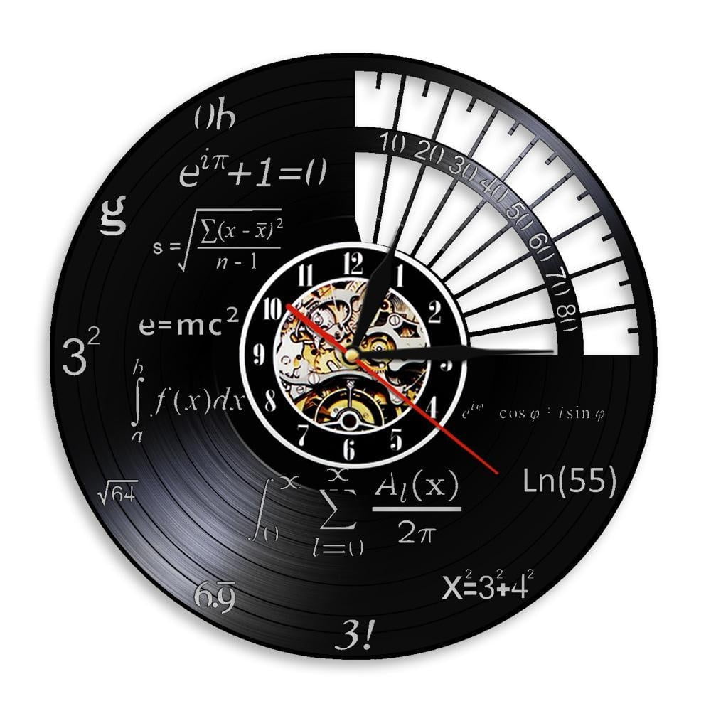Science Decor Math Equation Wall Clock Algebra Geometry Vinyl Record ...