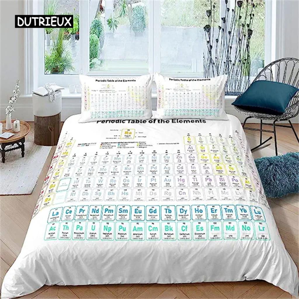 Science Duvet Cover Periodic Table of Bedding Set Chemistry Lovers ...