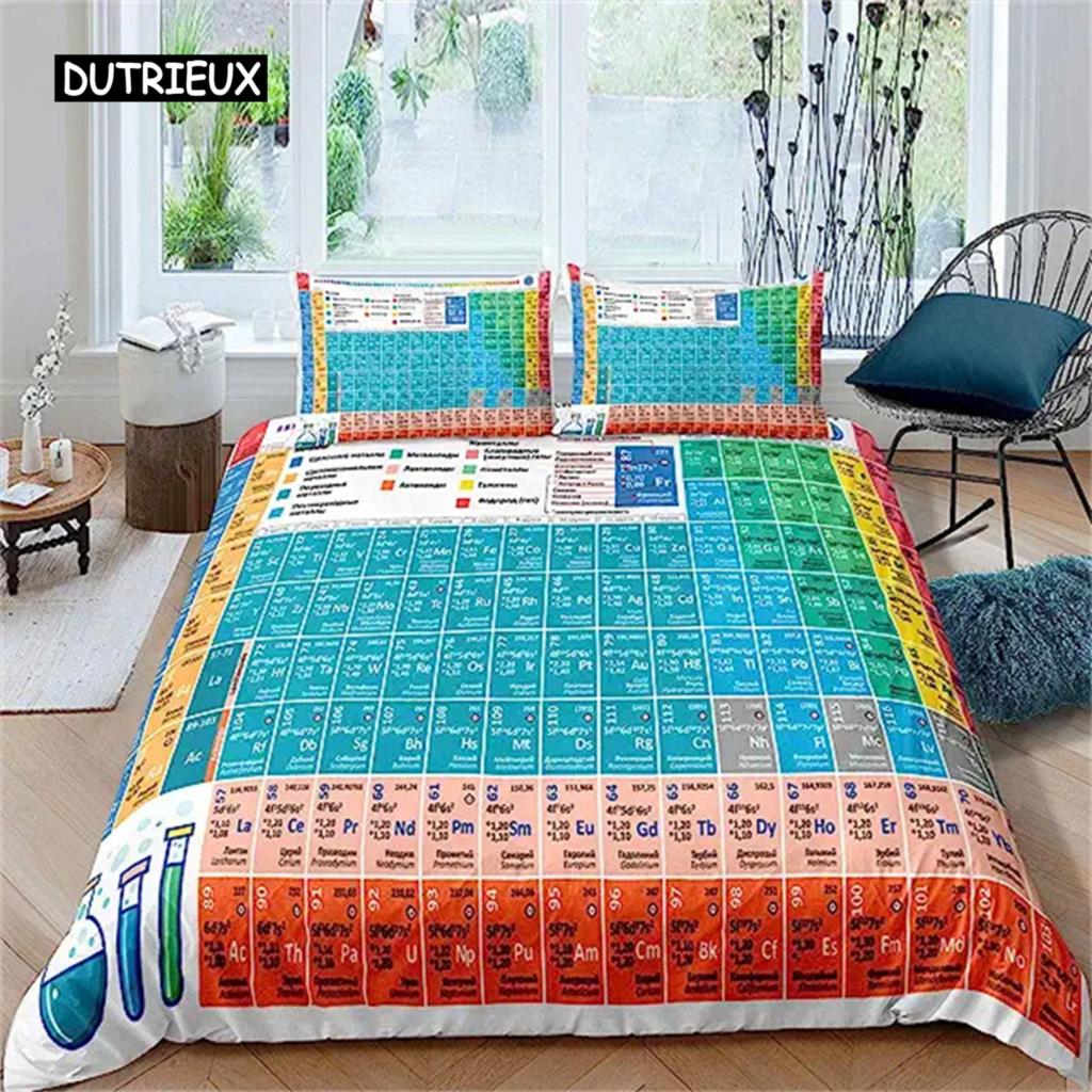 Science Duvet Cover Periodic Table of Bedding Set Chemistry Lovers ...