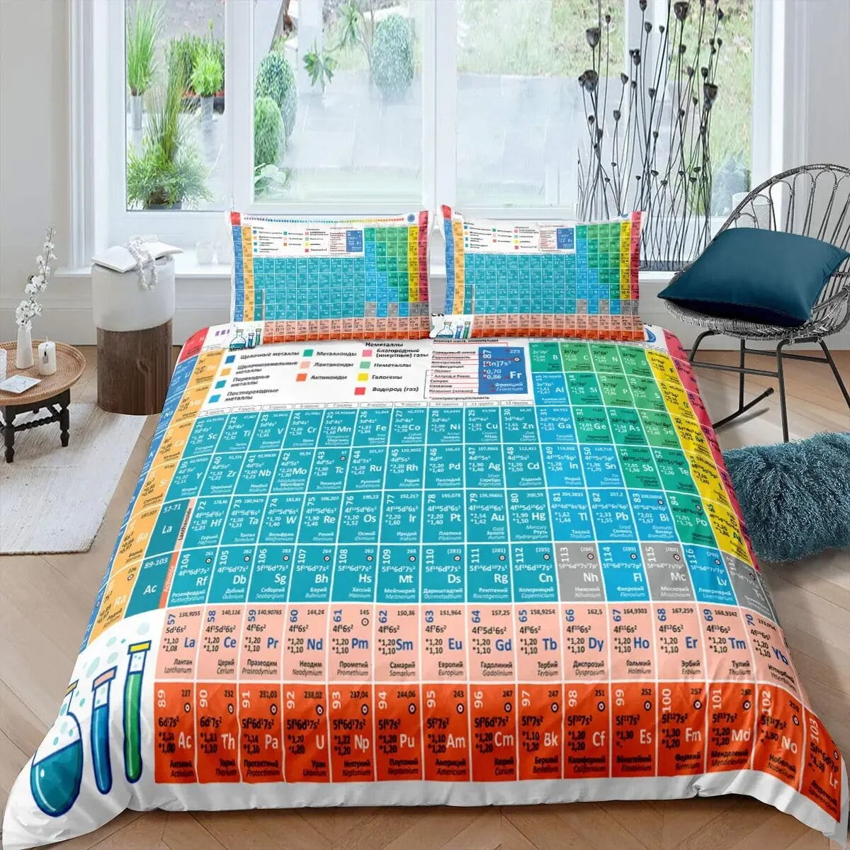Science Duvet Cover Periodic Table of Bedding Sets Chemistry Lovers ...