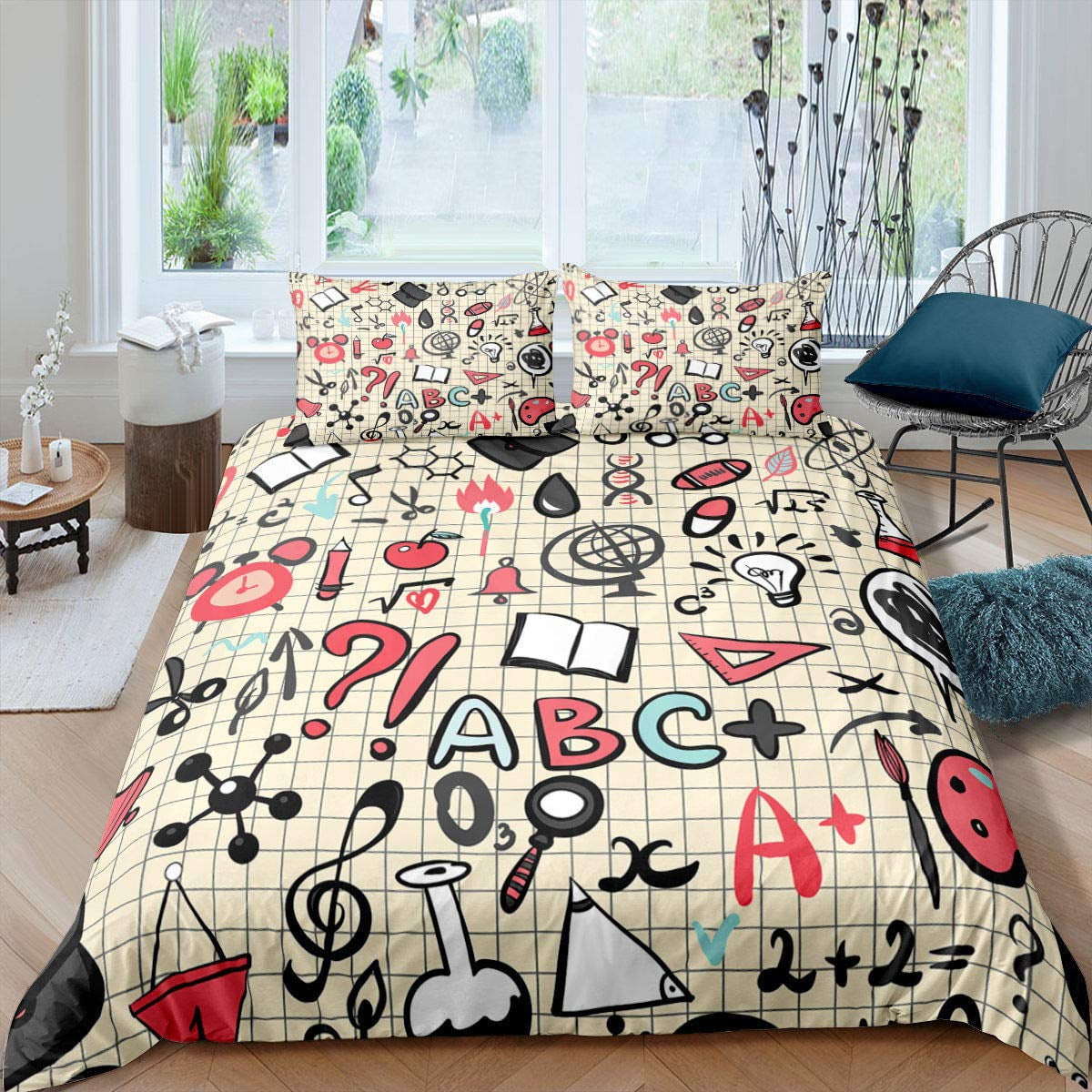 Science Duvet Cover Set King Size Periodic Table Of Bedding Set ...