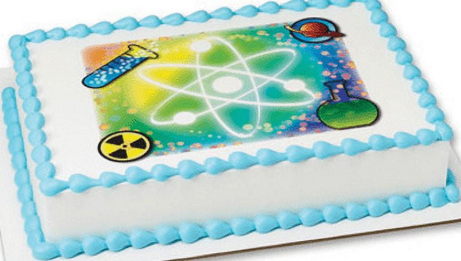 Science Edible Extra Large 8 x 10 Cake Decoration Topper Image ...