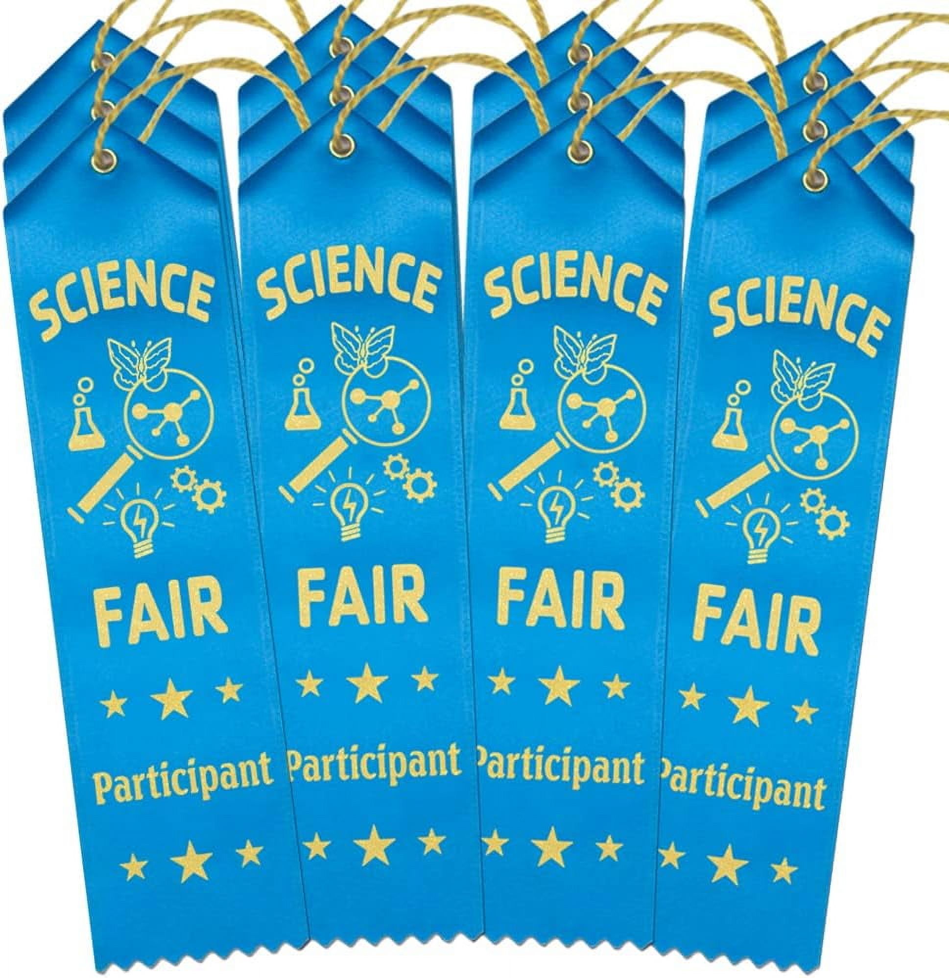 Science Fair Participant Ribbons - 300 Island Blue Ribbons with Card ...