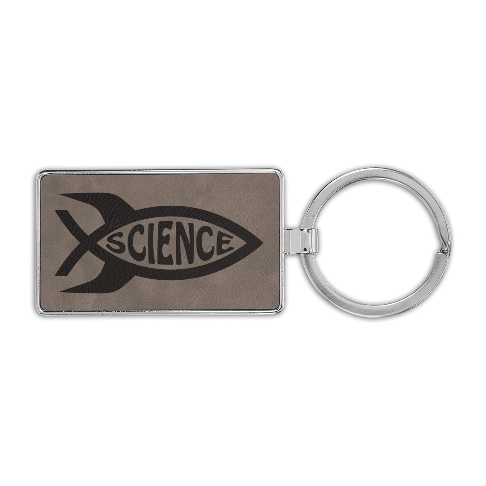 Science Fish Symbol Premium Leatherette Keychain rocket sci fi - Gray ...