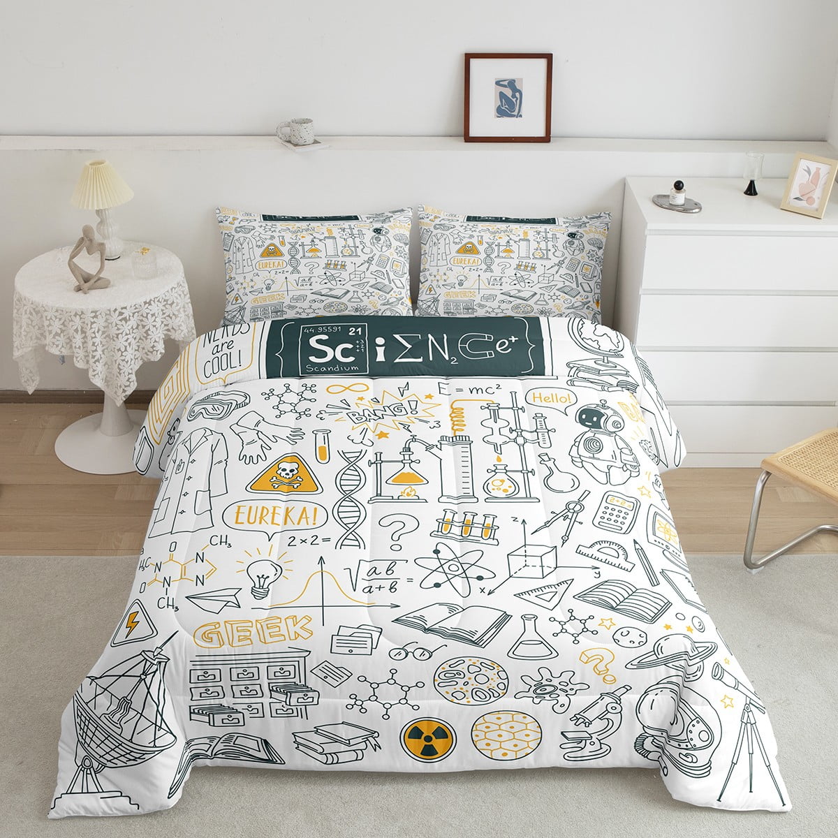 Science Formula Comforter Set Chemical Subject Theme Bedding for Boys ...