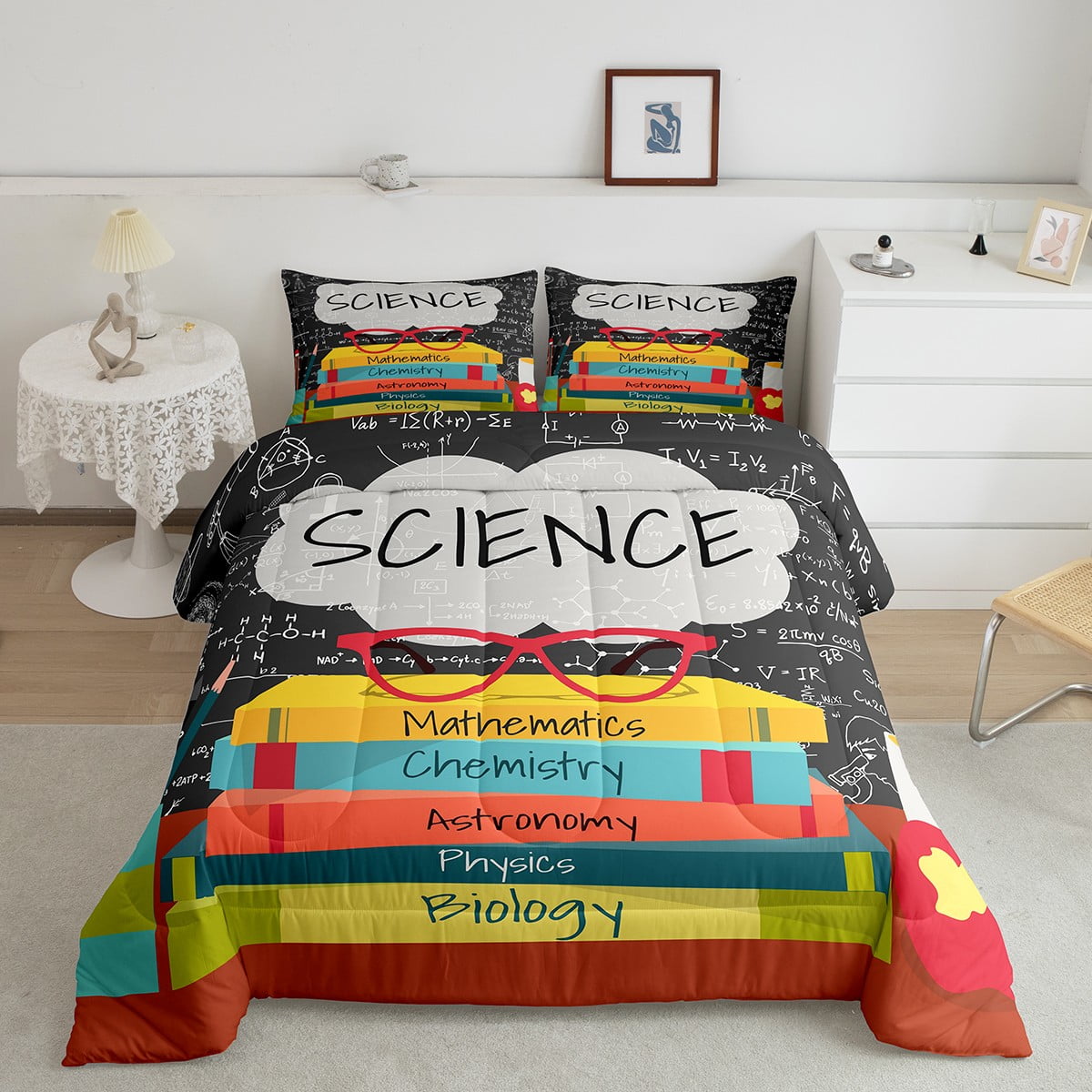 Science Formula Comforter Set Twin Size for Boys Girls Math Equation ...