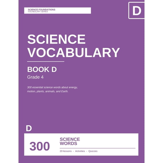 Science Foundations Vocabulary Science Vocabulary, Book D: 300 ...