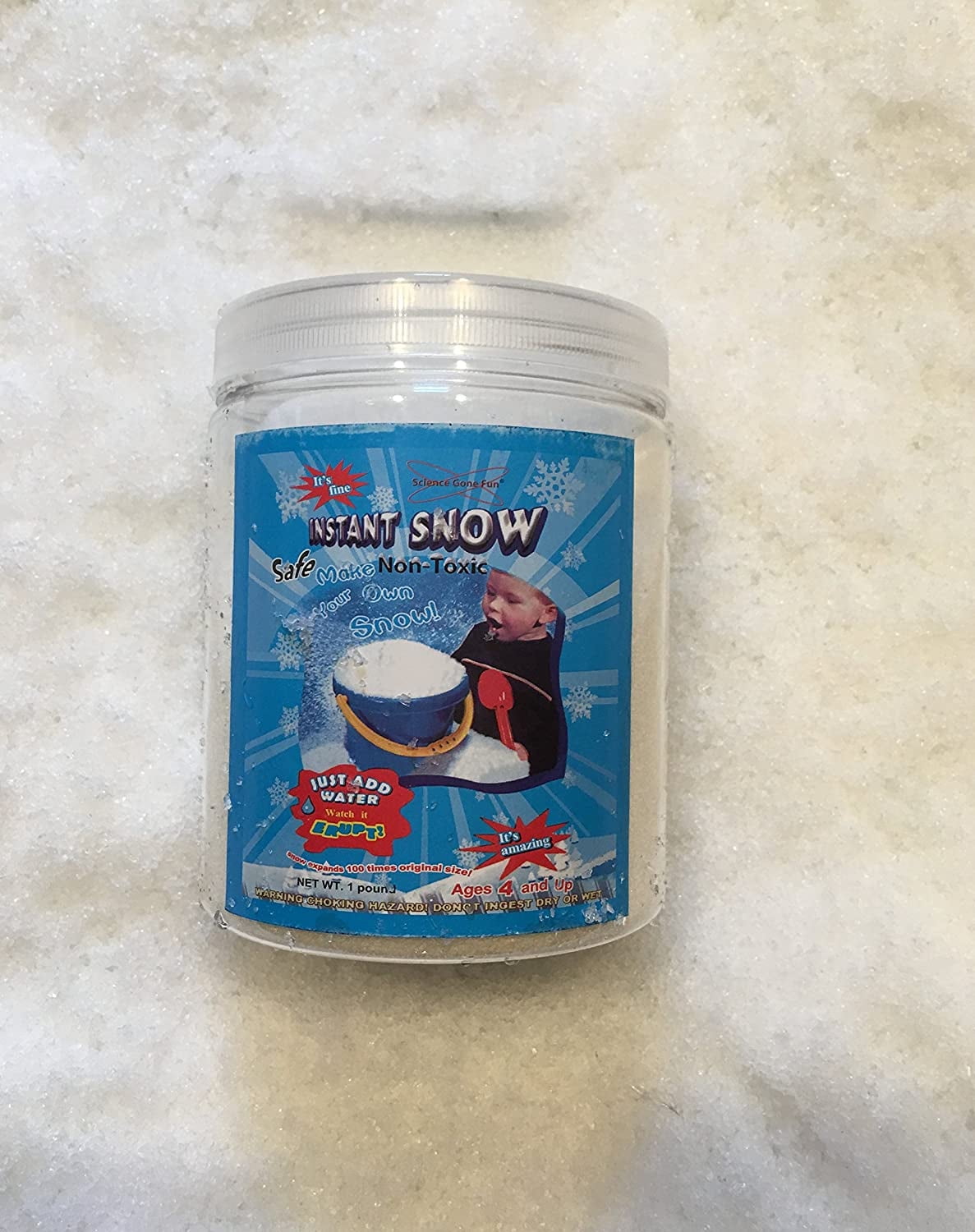 Science Gone Fun - 16 Ounce Instant Fake Snow Polymer Makes 8 Gallons ...