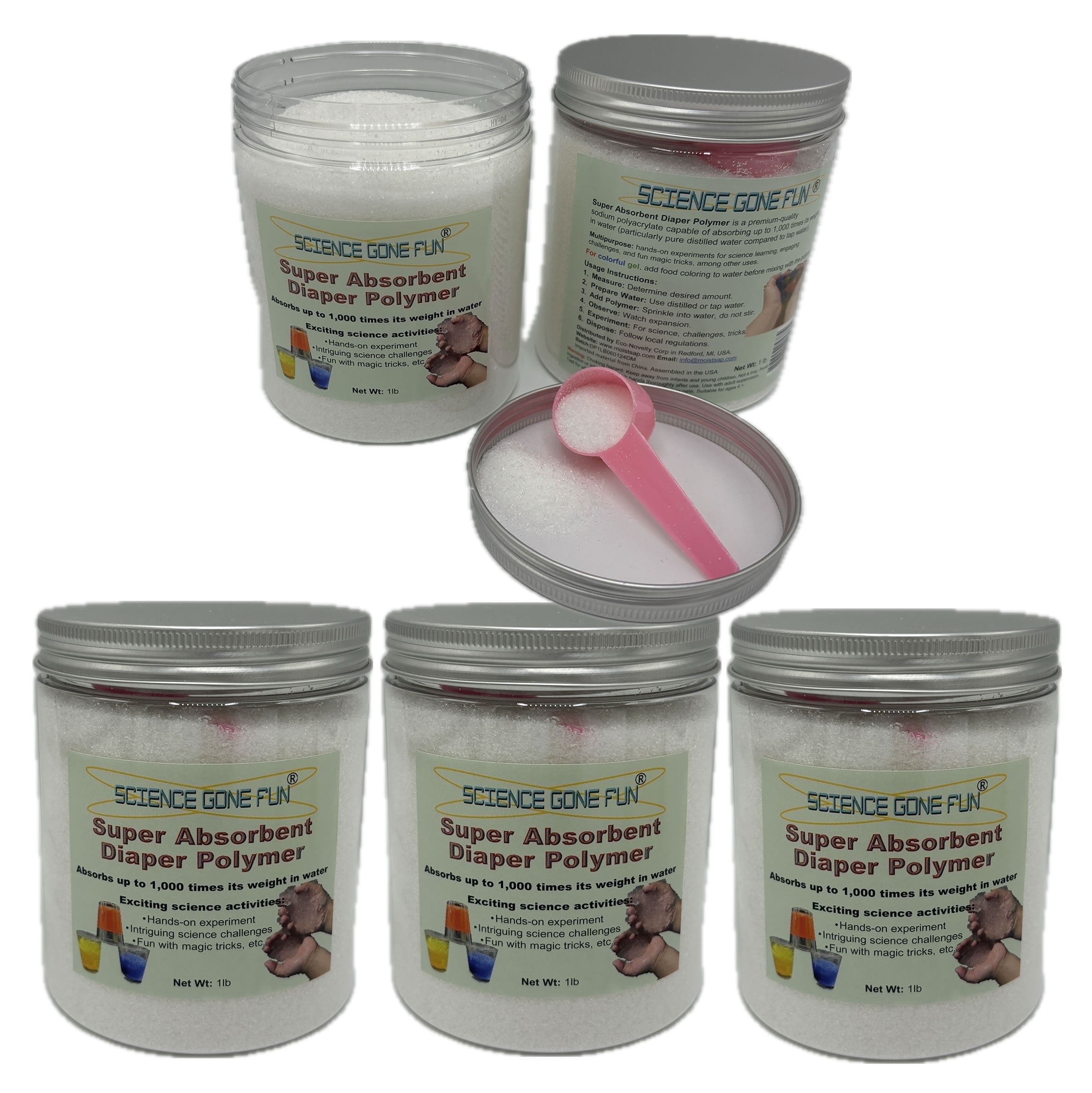 Science Gong Fun® Super Absorbent Sodium Polyacrylate Powder | STEM ...