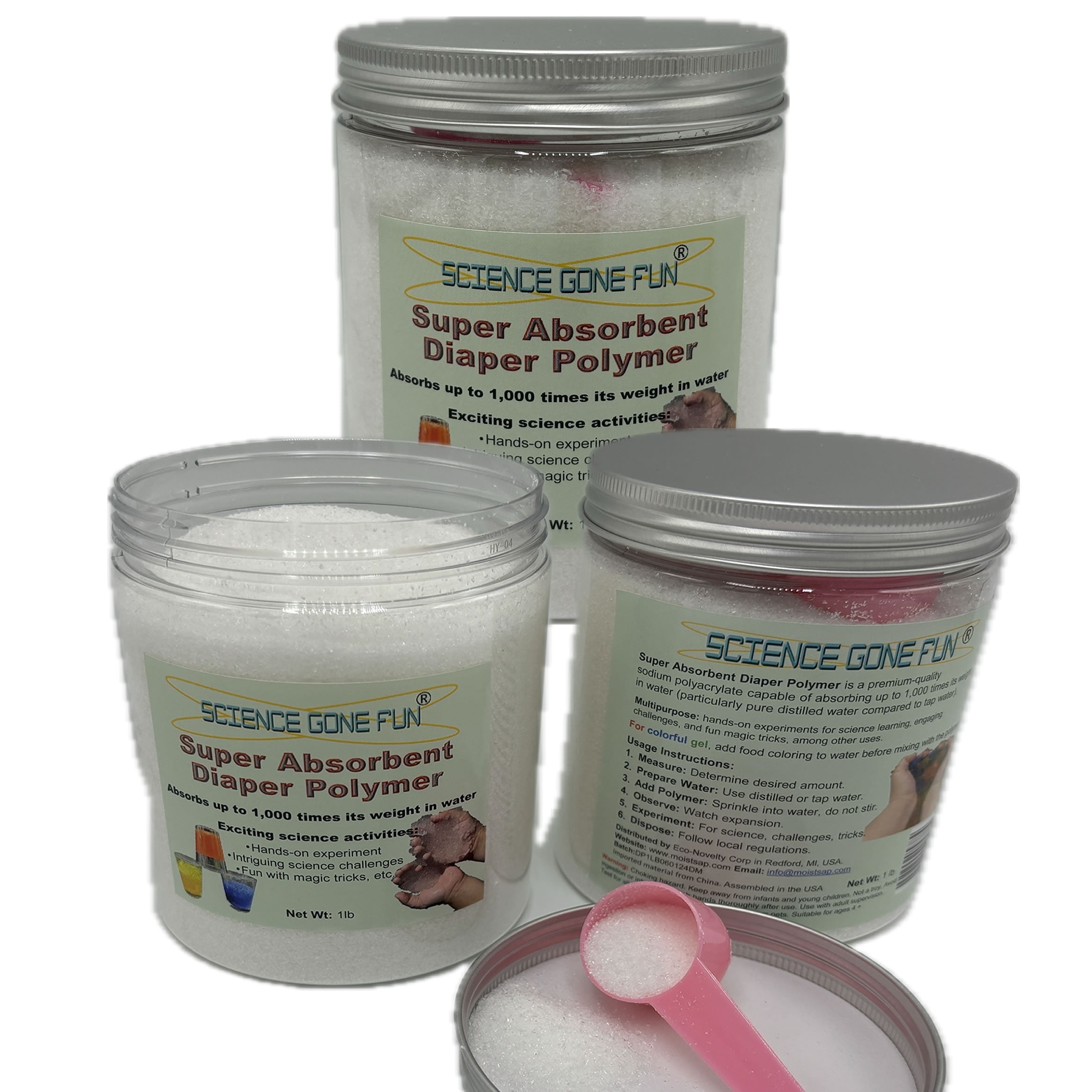 Science Gong Fun® Super Absorbent Sodium Polyacrylate Powder | STEM ...