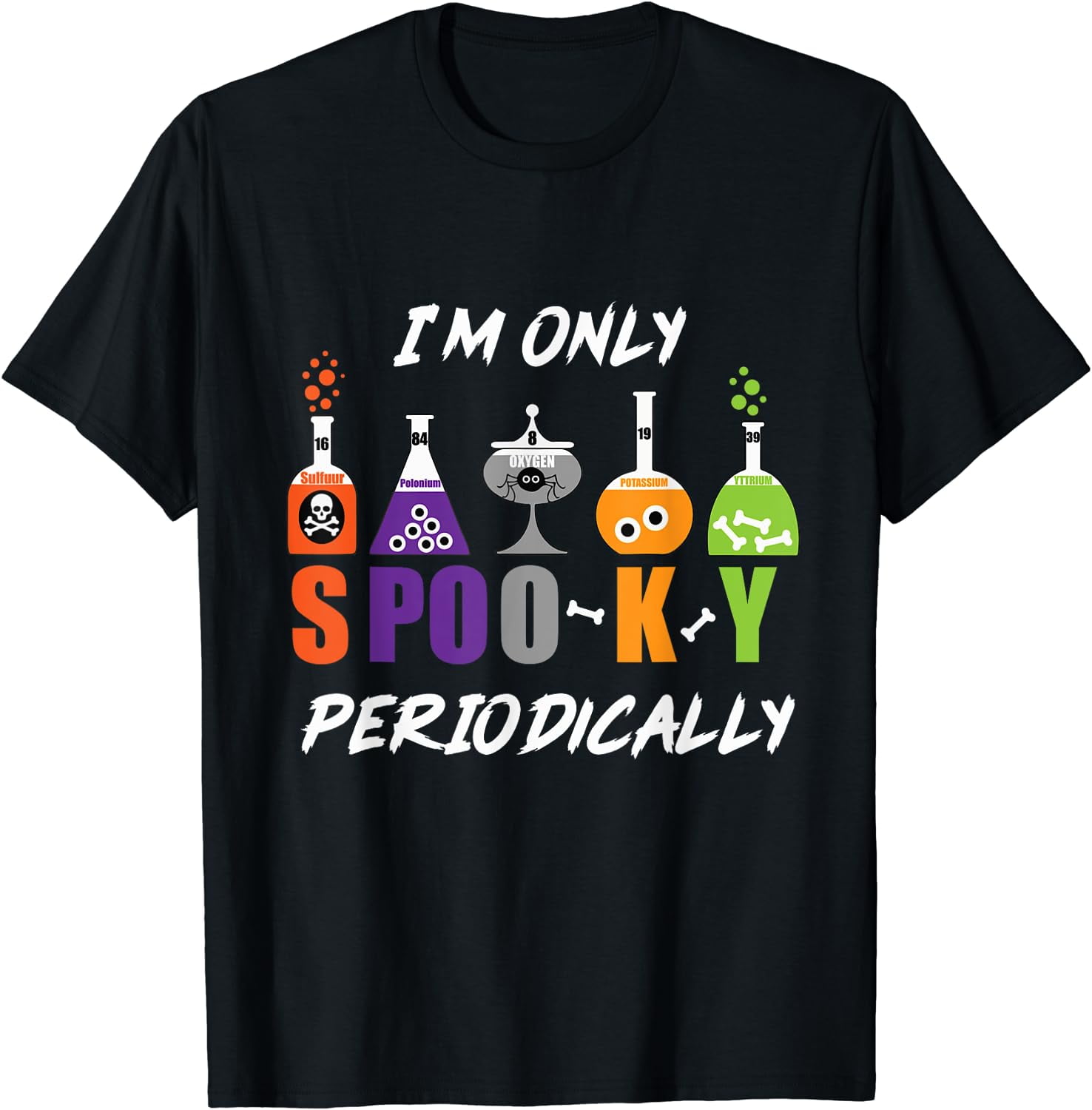 Science Halloween T-Shirt Funny Spooky Periodic Table Tee - Walmart.com
