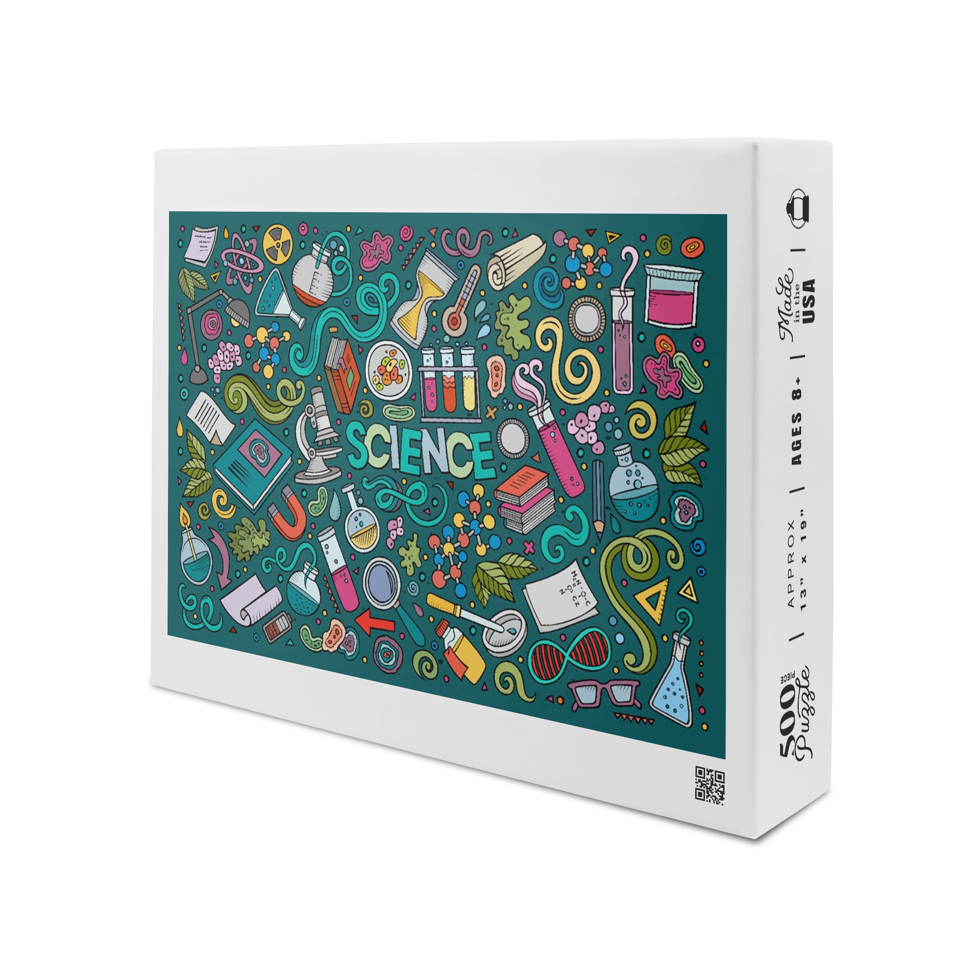 Science Icons, Collage (19x27 inches, Premium 500 Piece Jigsaw Puzzle ...