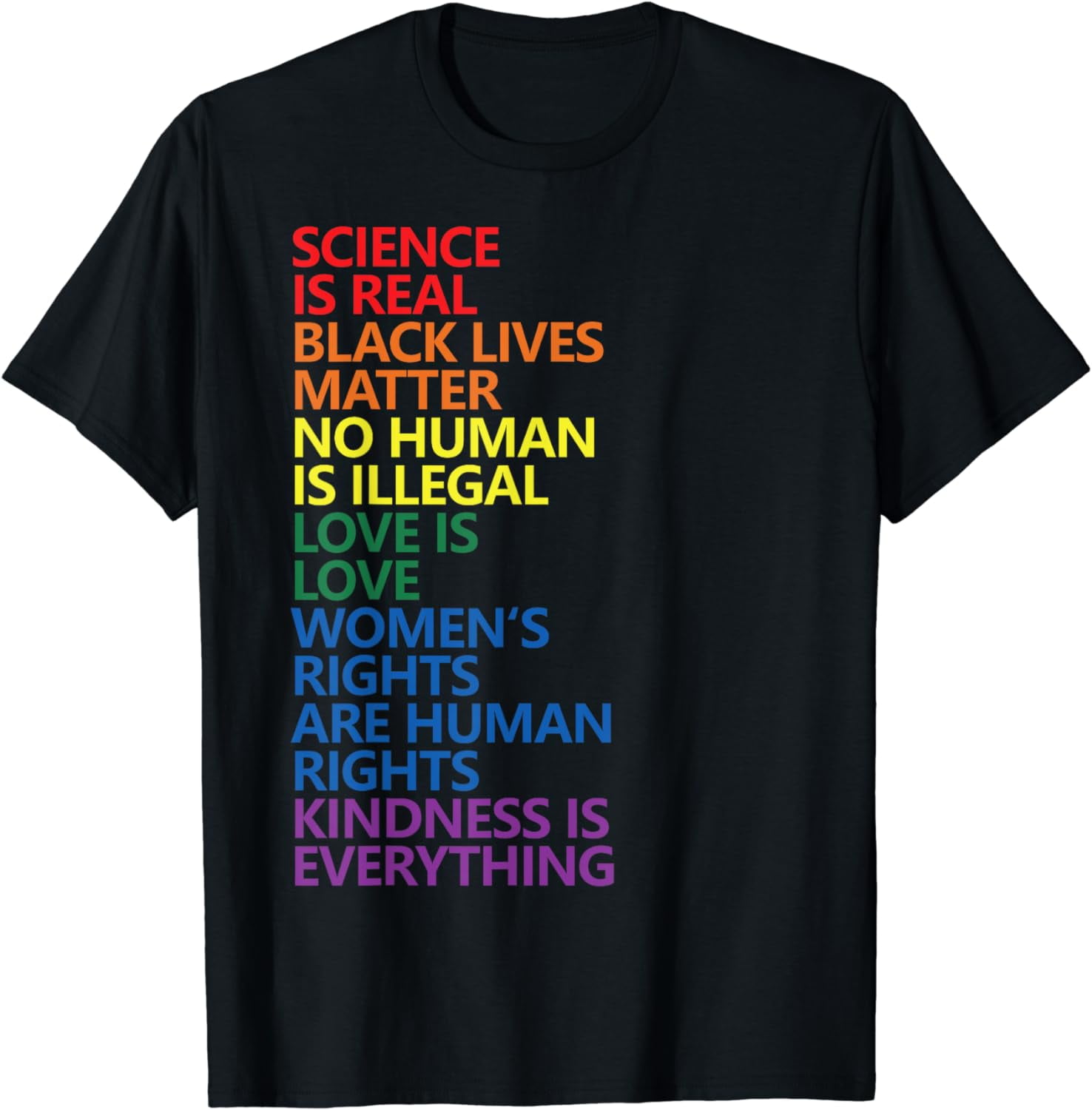 Science Is Real Black Lives Matter LGBT Pride BLM Equality T-Shirt ...