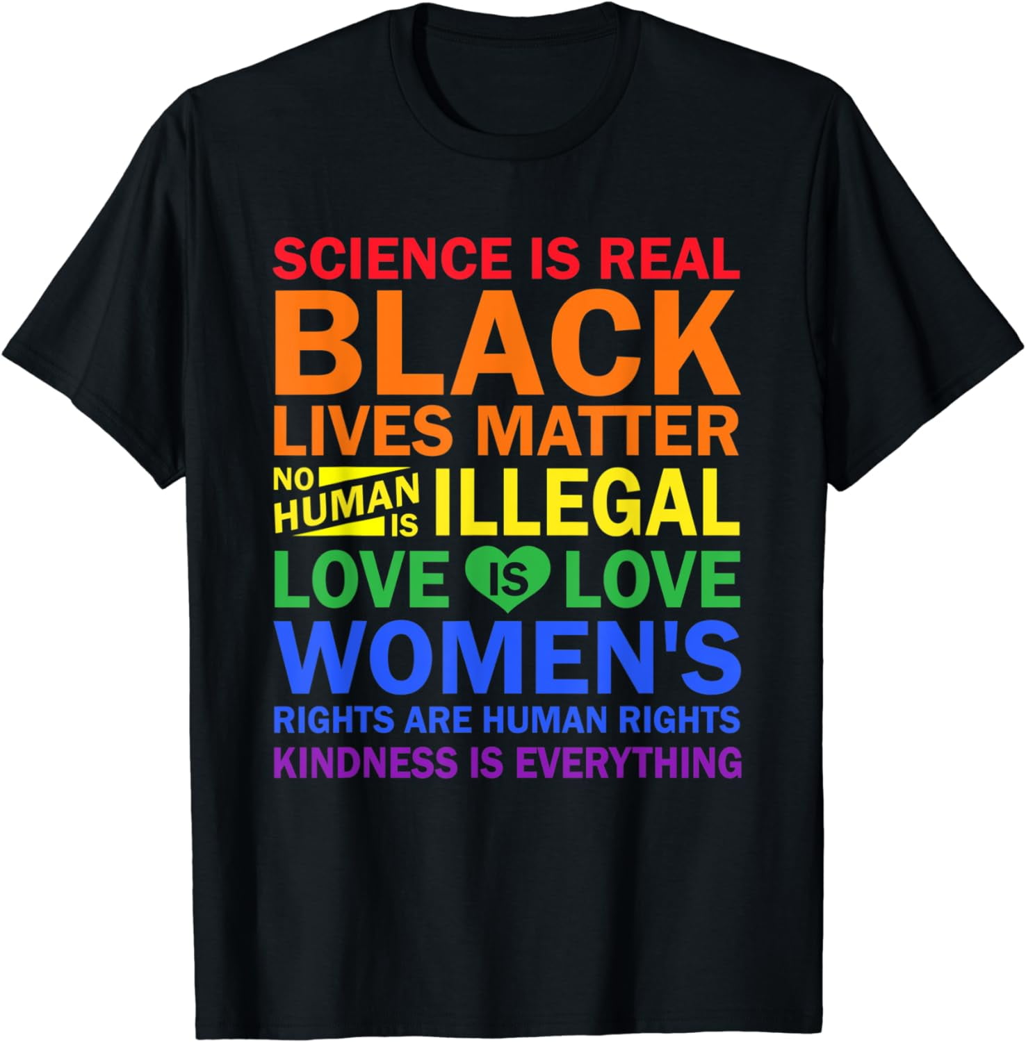 Science Is Real Black Lives Matter Love Is Love BLM LGBTQ T-Shirt ...