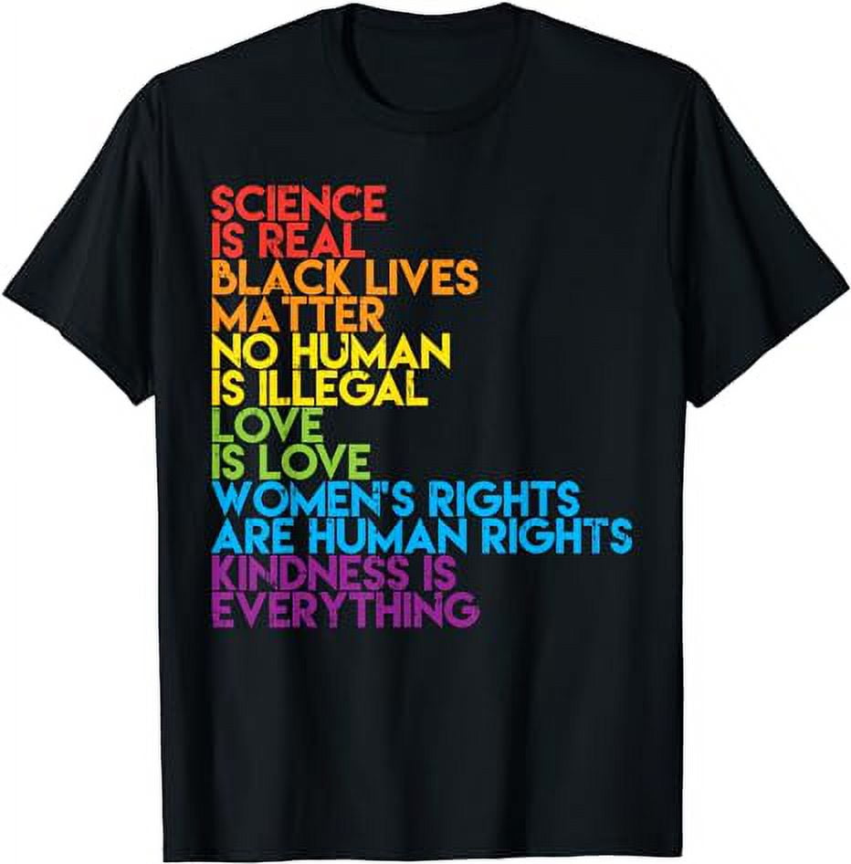 Science Is Real Black Lives Matter Rainbow LGBT Pride BLM T-Shirt ...