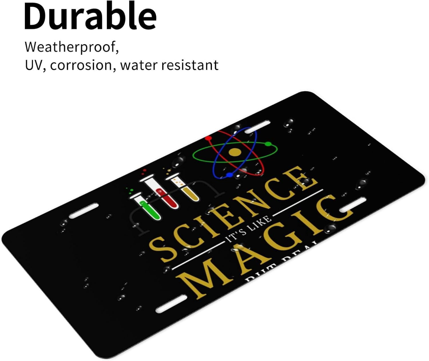Science It'S Like Magic But Real Car Aluminum Front License Plate ...