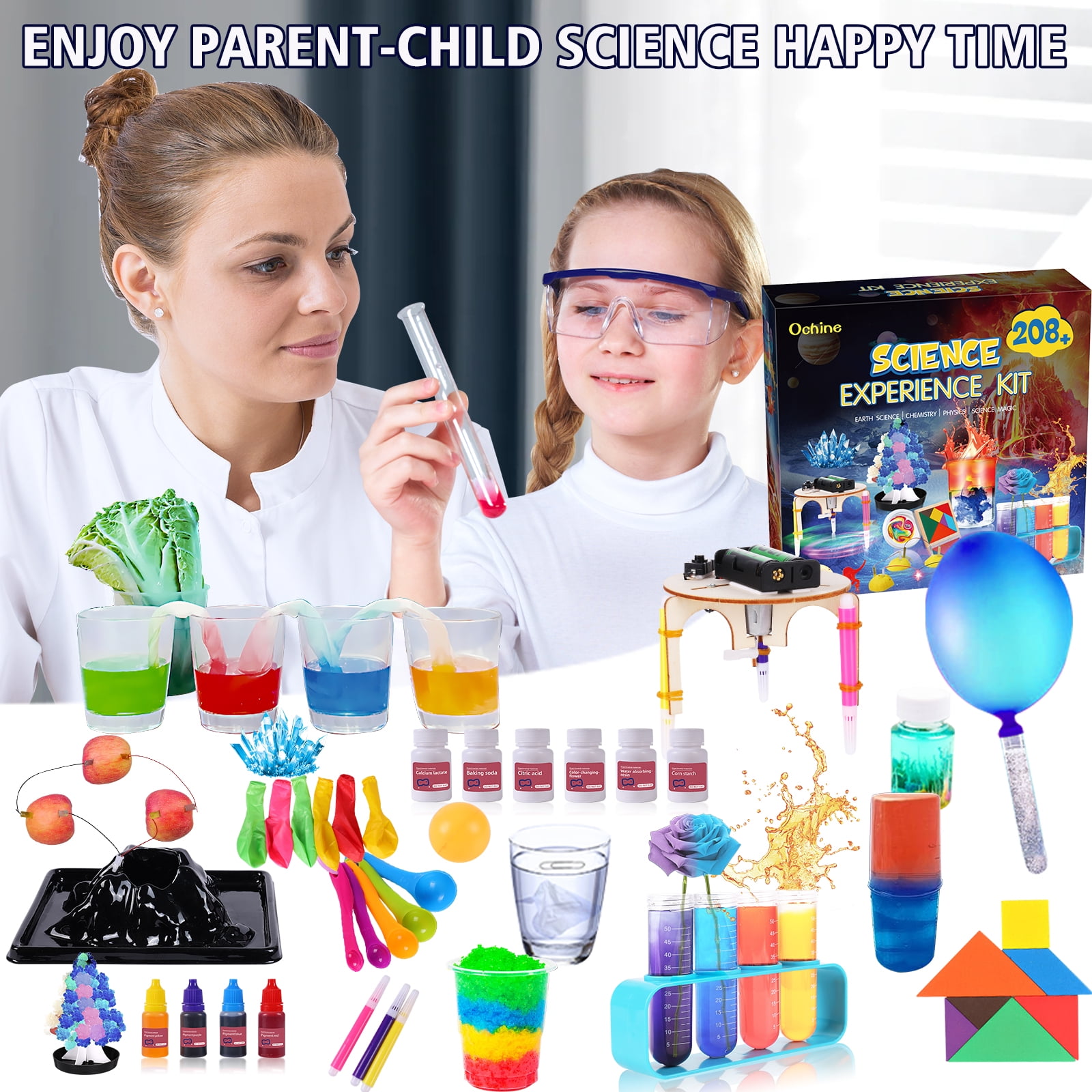 Science Kit For Kids, 208+ Science Lab Experiments, Scientist Costume ...