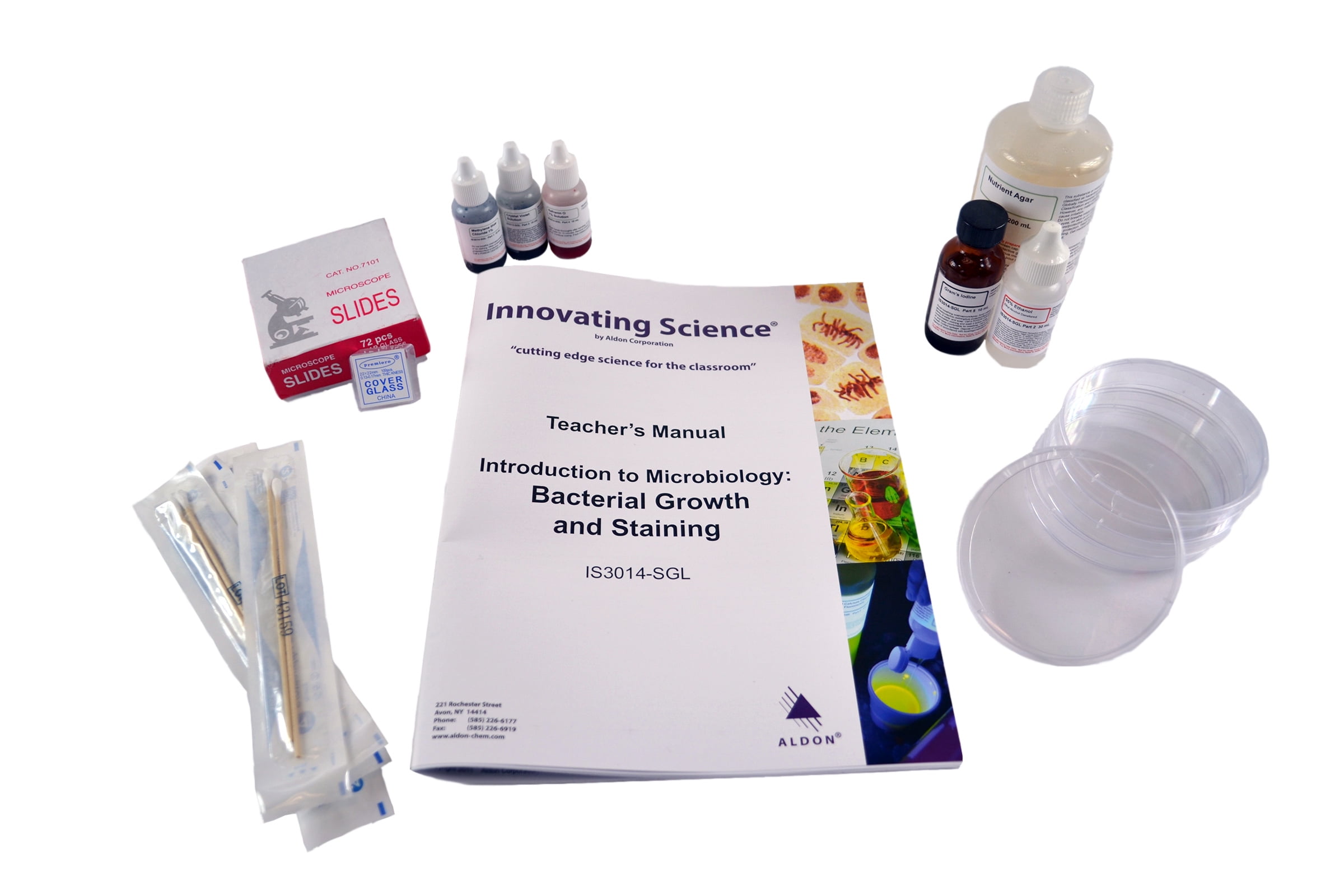 Science Kit - Introduction to Microbiology: Bacterial Growth & Staining ...