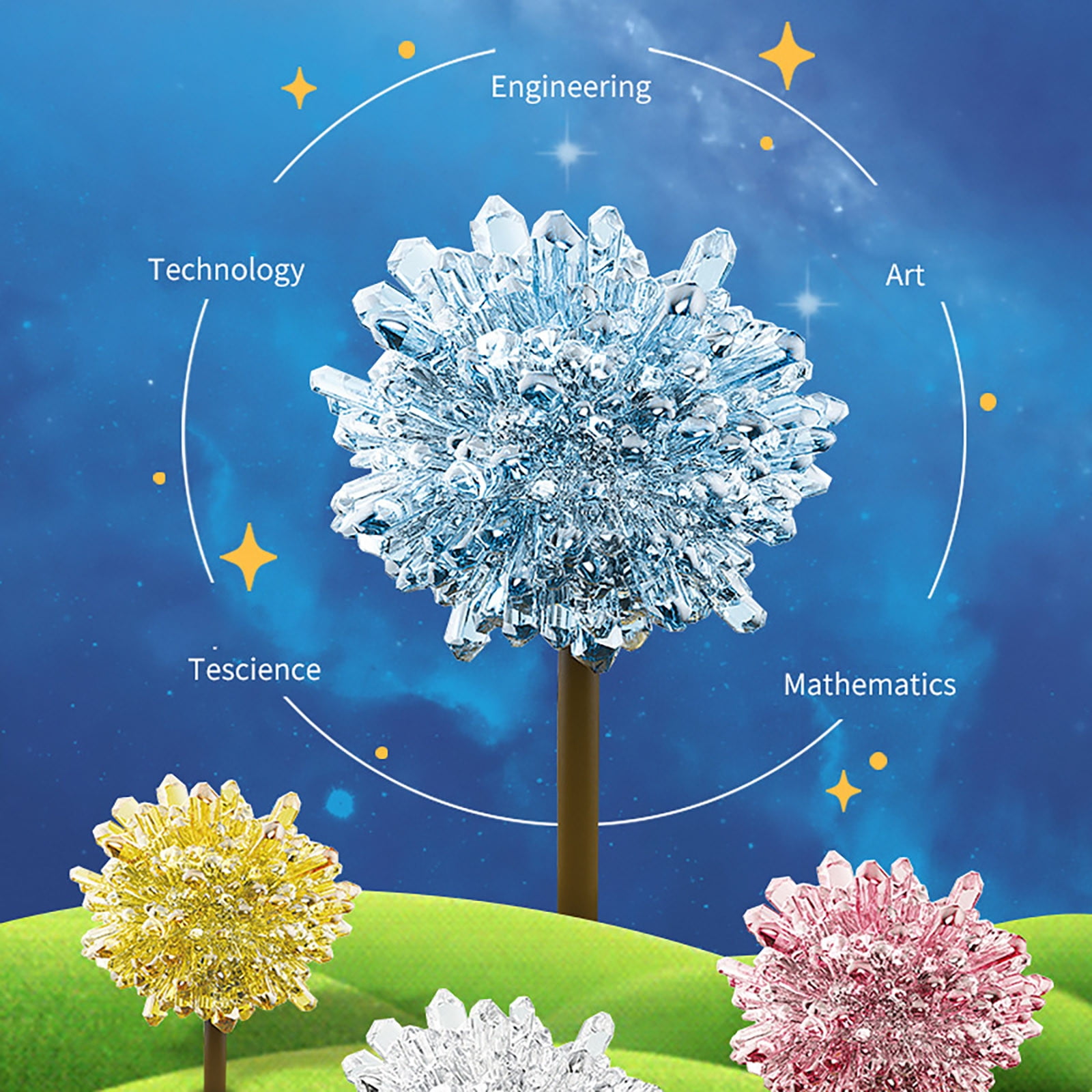 Science Kits for Kids, Crystal Growing Kit-Crystals Grow Fast in 24 ...