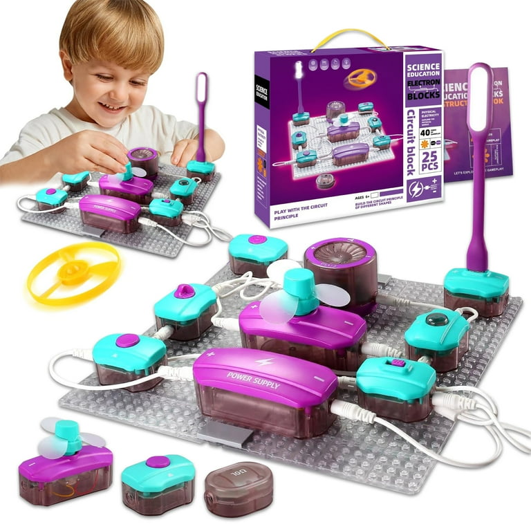 Science Kits for Kids Age 8 11 DIY Electronics Exploration Kit with 40 Projects Circuits for Kids Stem Toys for Girls Boys 6 7 8 9 10 11 12 Years