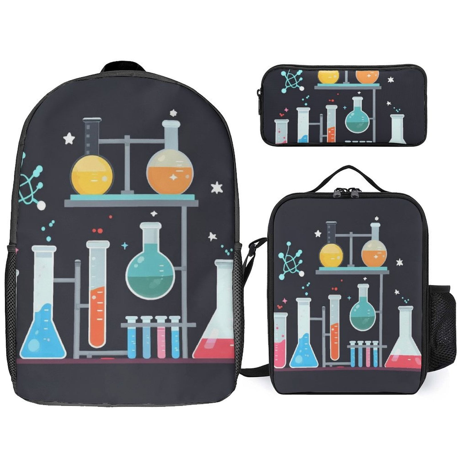 Science Lab Essentials-1 3D Printed 3pcs/Set Bags Laptop Daypack ...