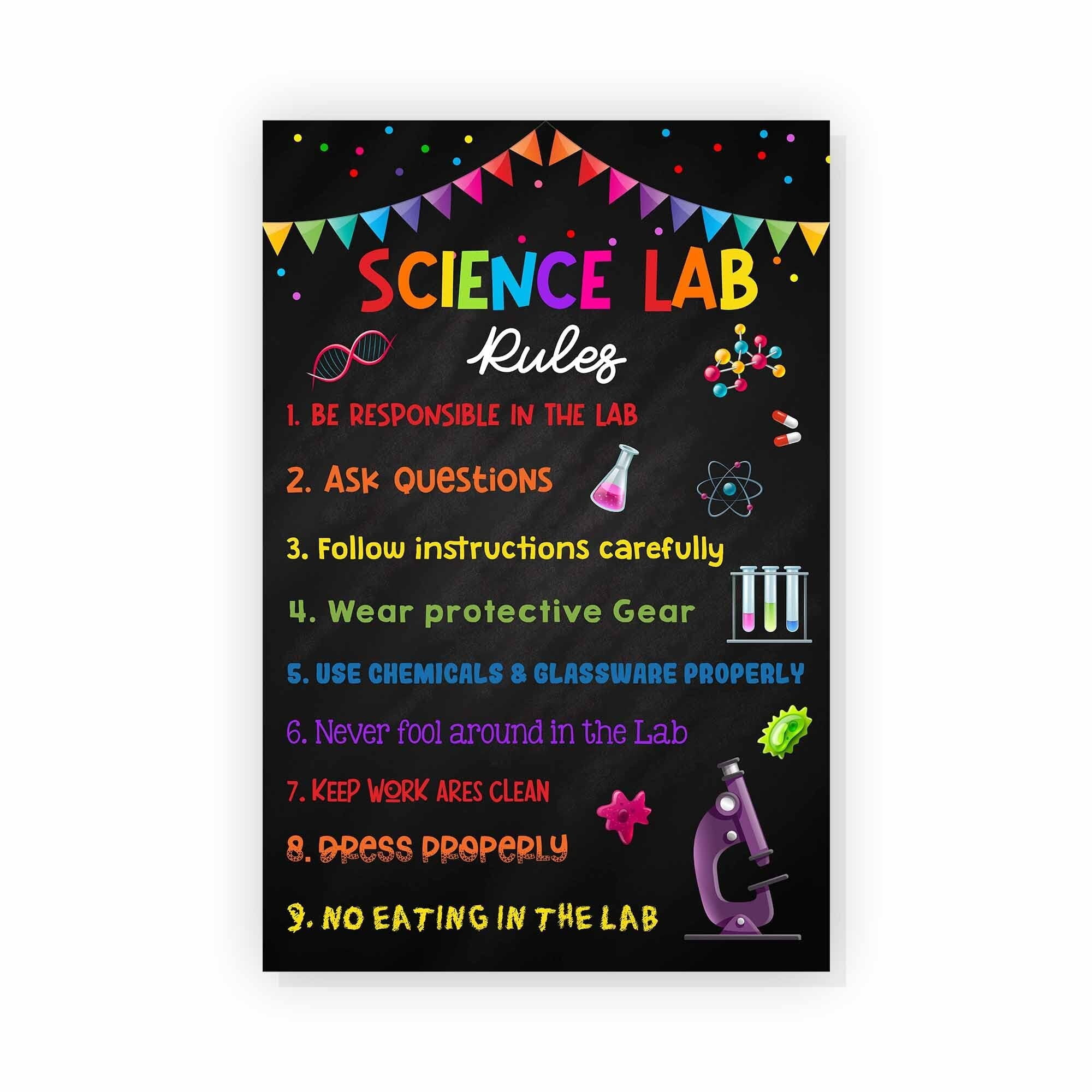 Science Lab Rules Science Classroom Decorations Science Posters ...