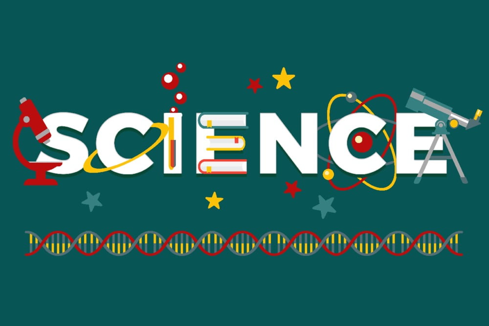 Science, Letters and Icons, Teal (16x24 Giclee Gallery Art Print, Vivid ...