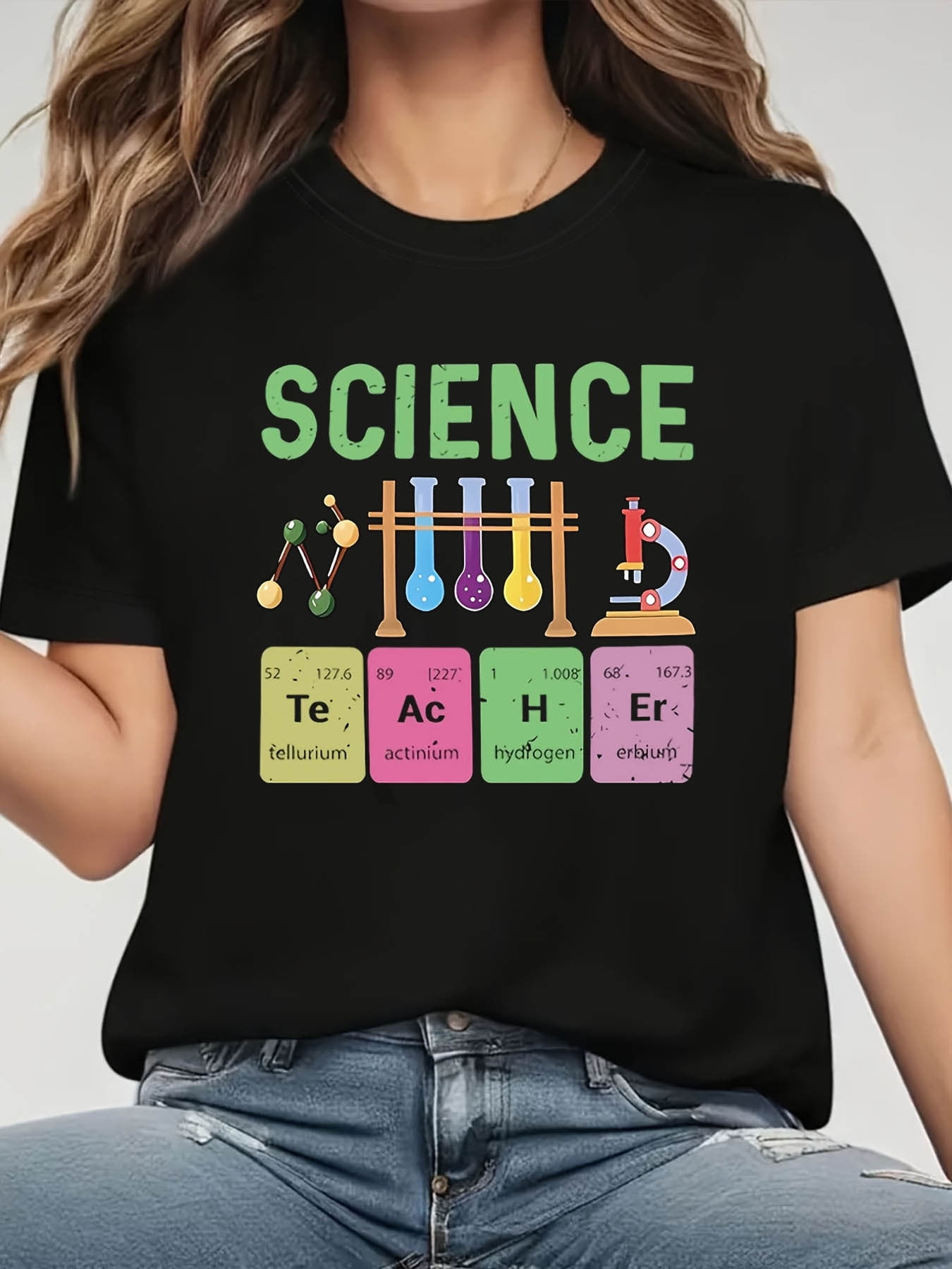 Science Lover Vibes Chemistry Lab Themed Retro TShirt with Microscope ...