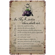 MUCHENGGIFT Witchy Kitchen Metal Tin Sign Wall Decor, Retro Witch's ...