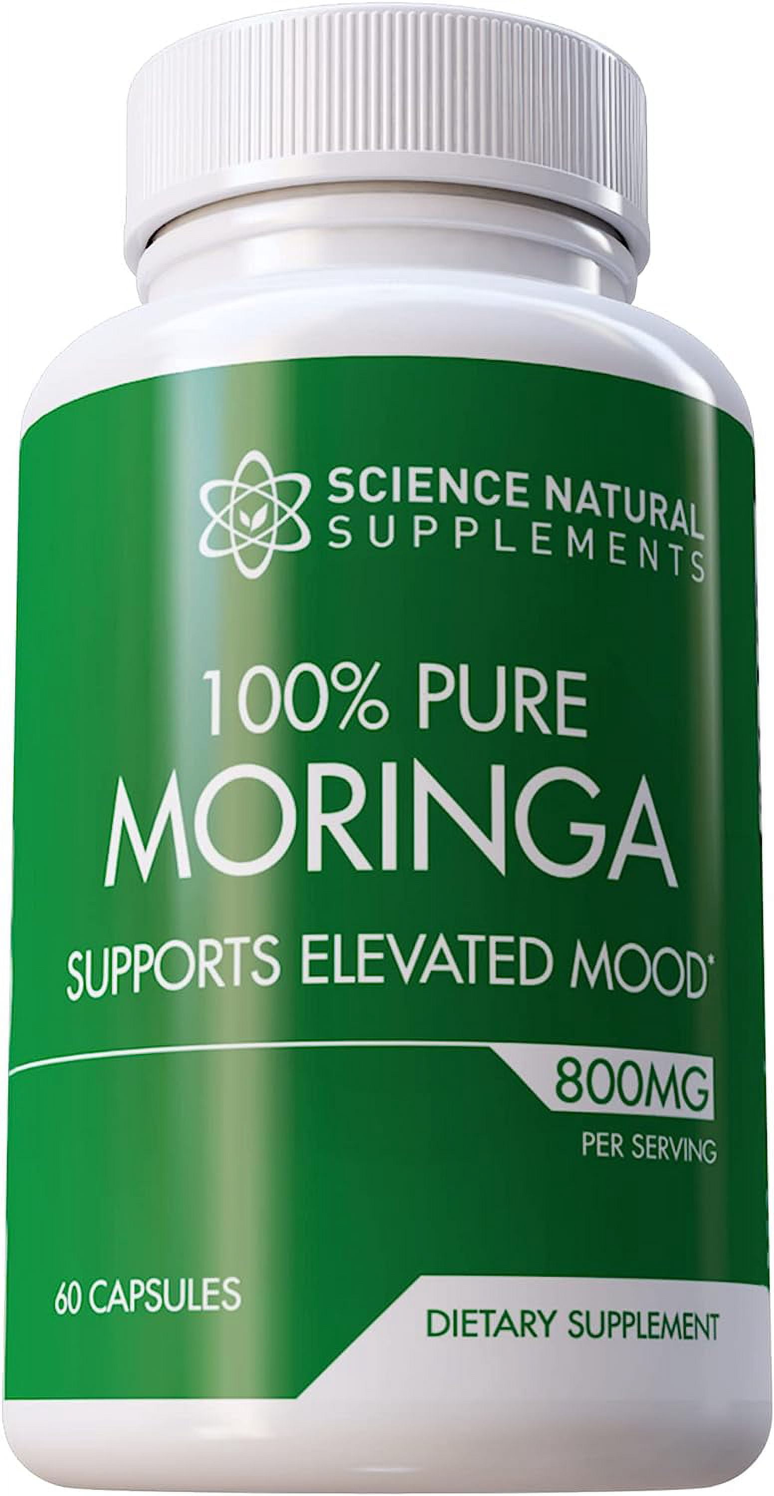 Science Natural Supplements 100% Pure Moringa - Supports Elevated Mood ...