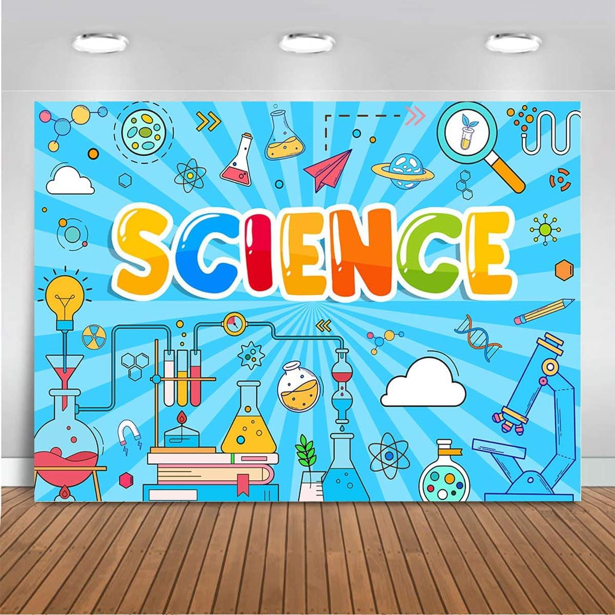 Science Party Backdrop Banner Chemical Laboratory Mad Sciencist Theme ...